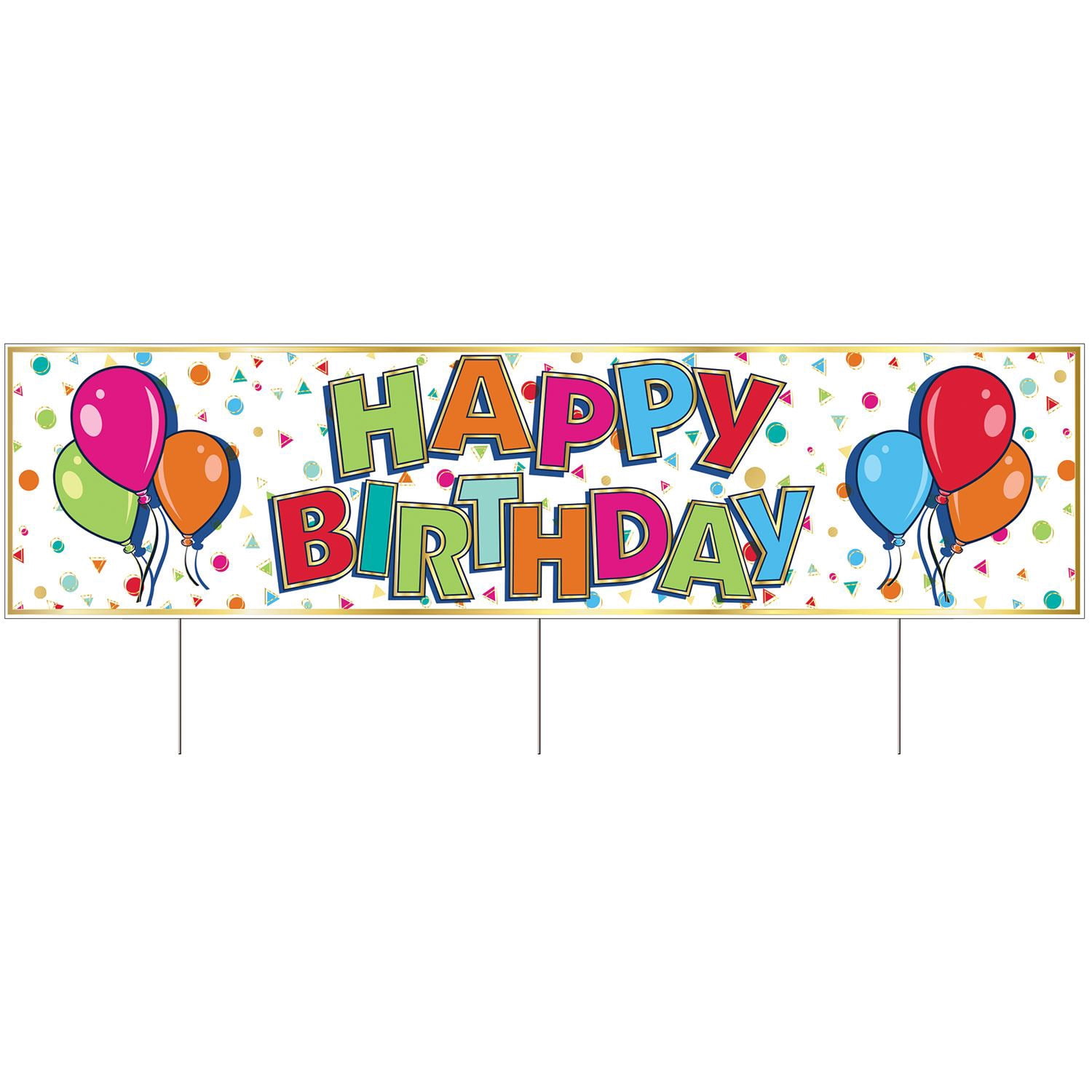 Beistle All Weather Jumbo Happy Birthday Yard Sign - Party Supply ...