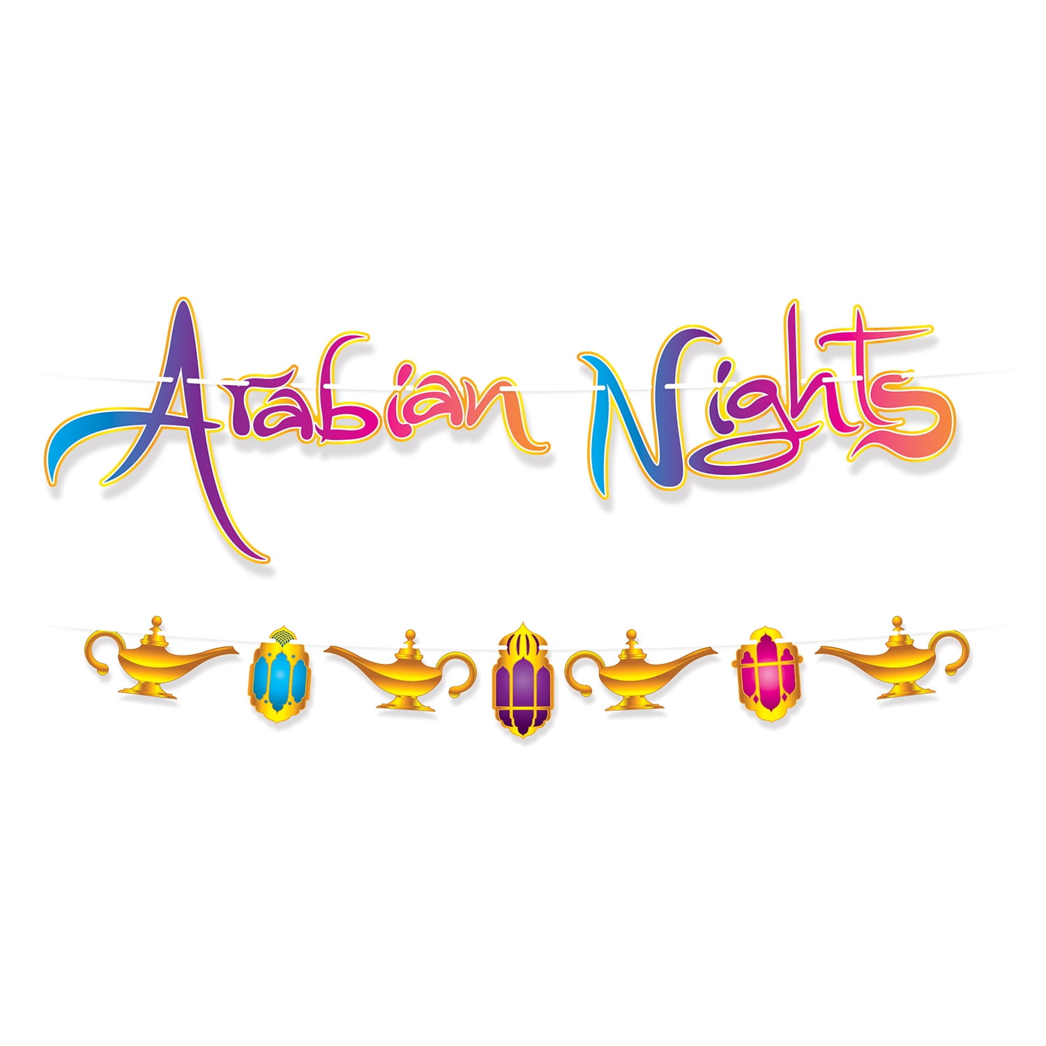 Beistle - Arabian Nights Streamer Set - 4"–12¾" x 12' - Pack of 12 ...