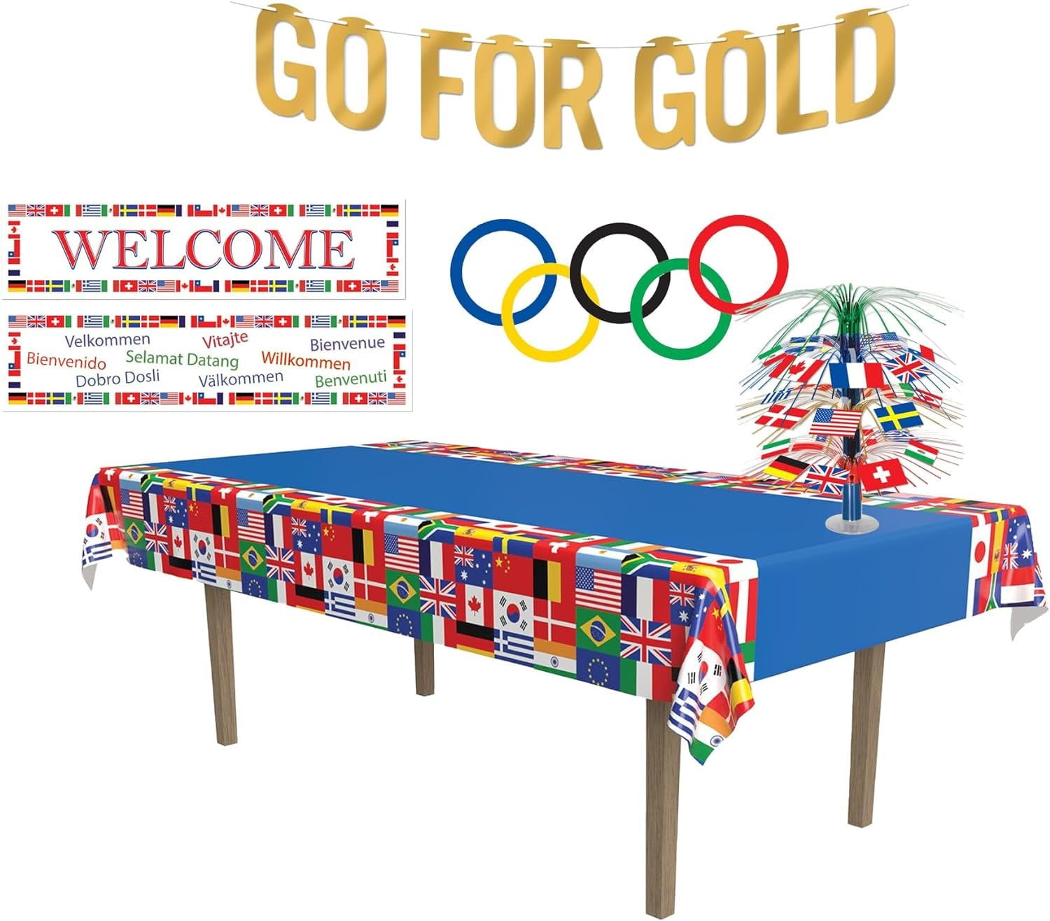 Beistle Around The World Party Decoration Kit - International Flag ...