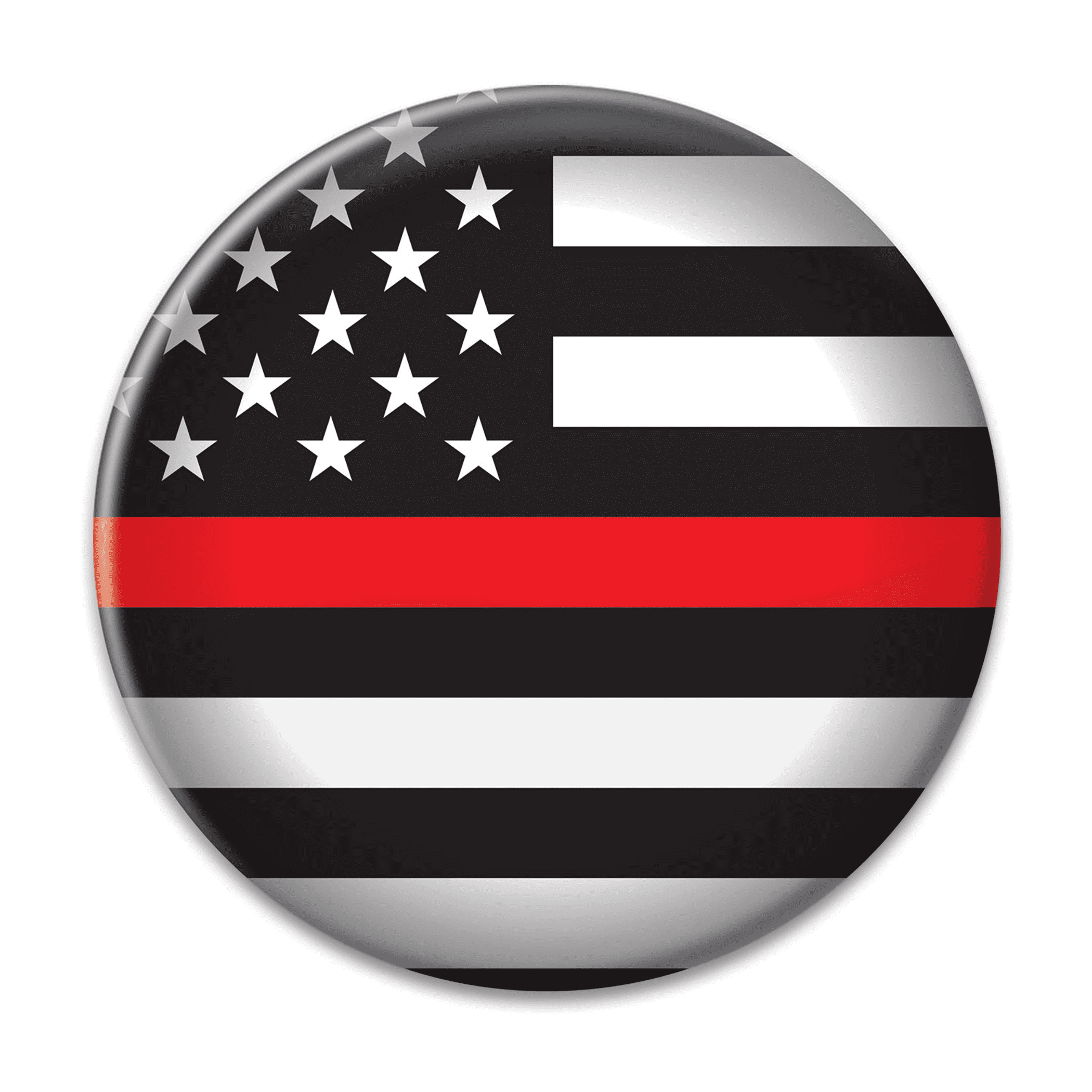 Black and Red Firefighters Cardstock Button - 1pc - Walmart.com