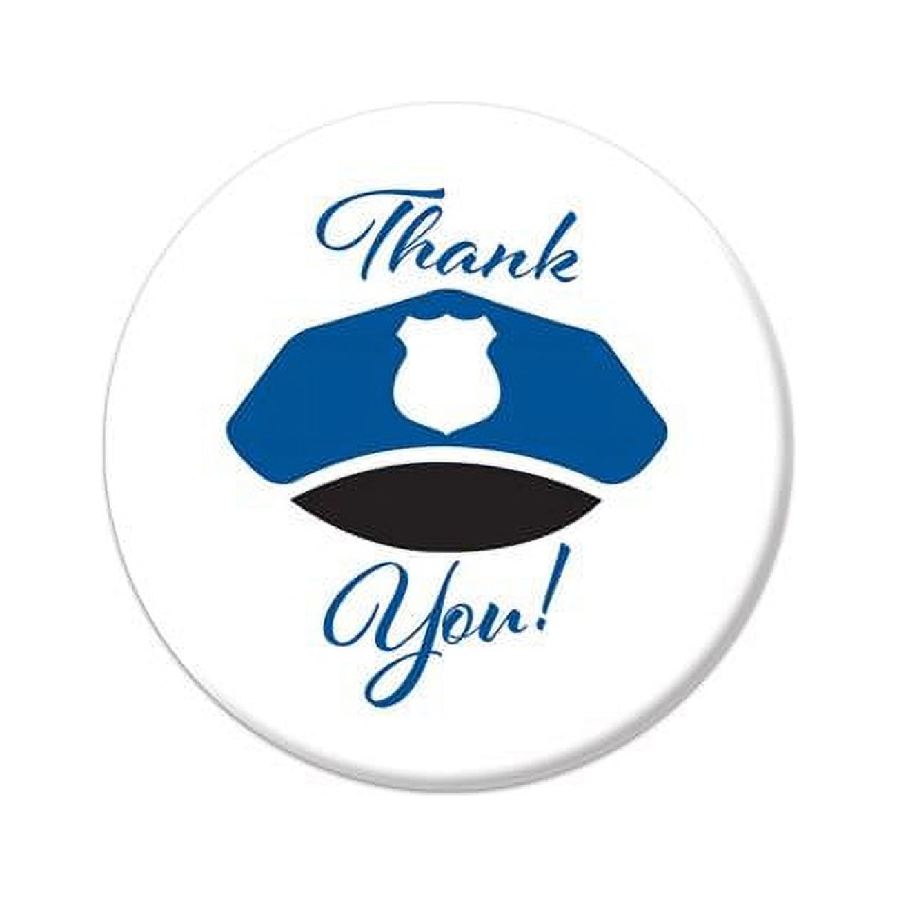 Beistle BT032 2 in. Thank Patriotic You Law Enforcement Button, Multi ...