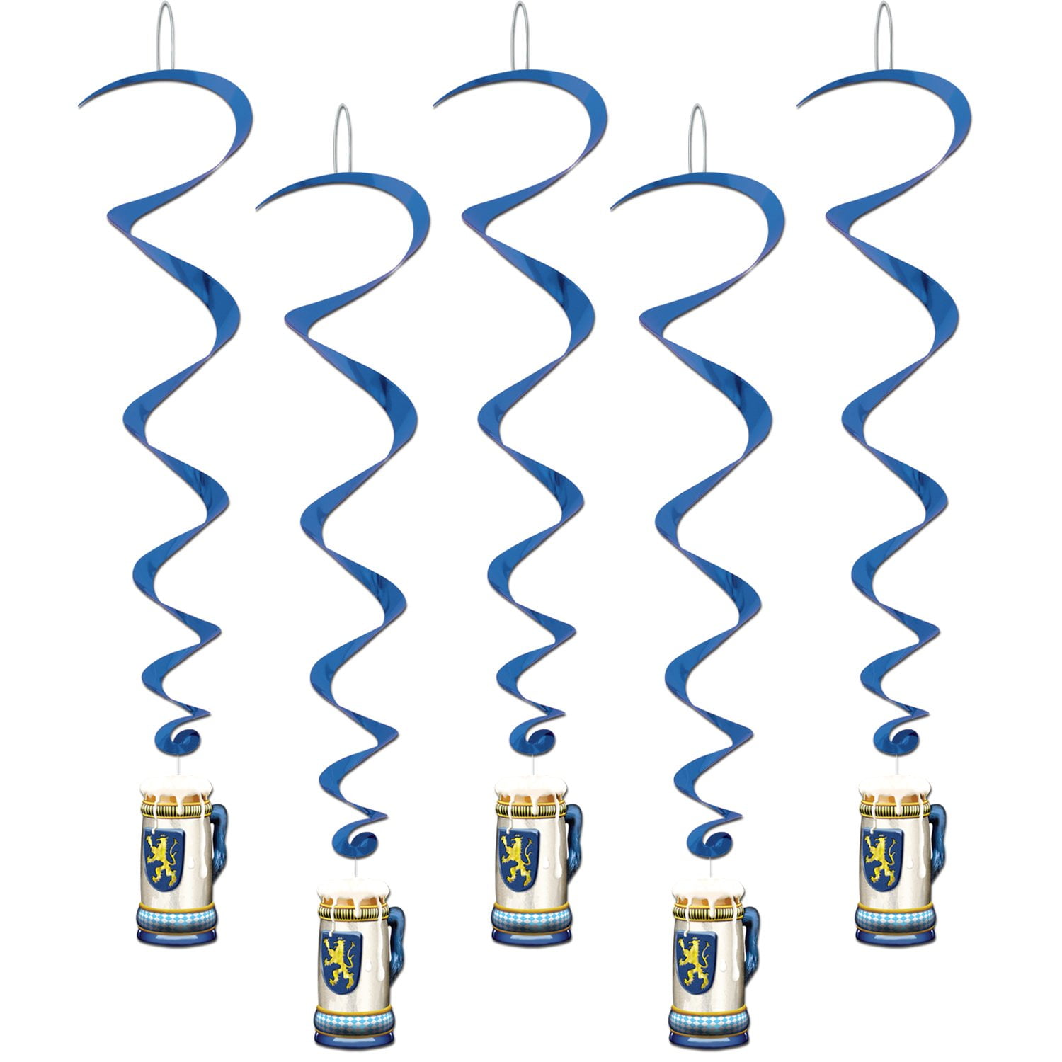 Beistle Beer SteinTRDN Hanging Whirls, 5-Pack Blue Spiral Oktoberfest ...