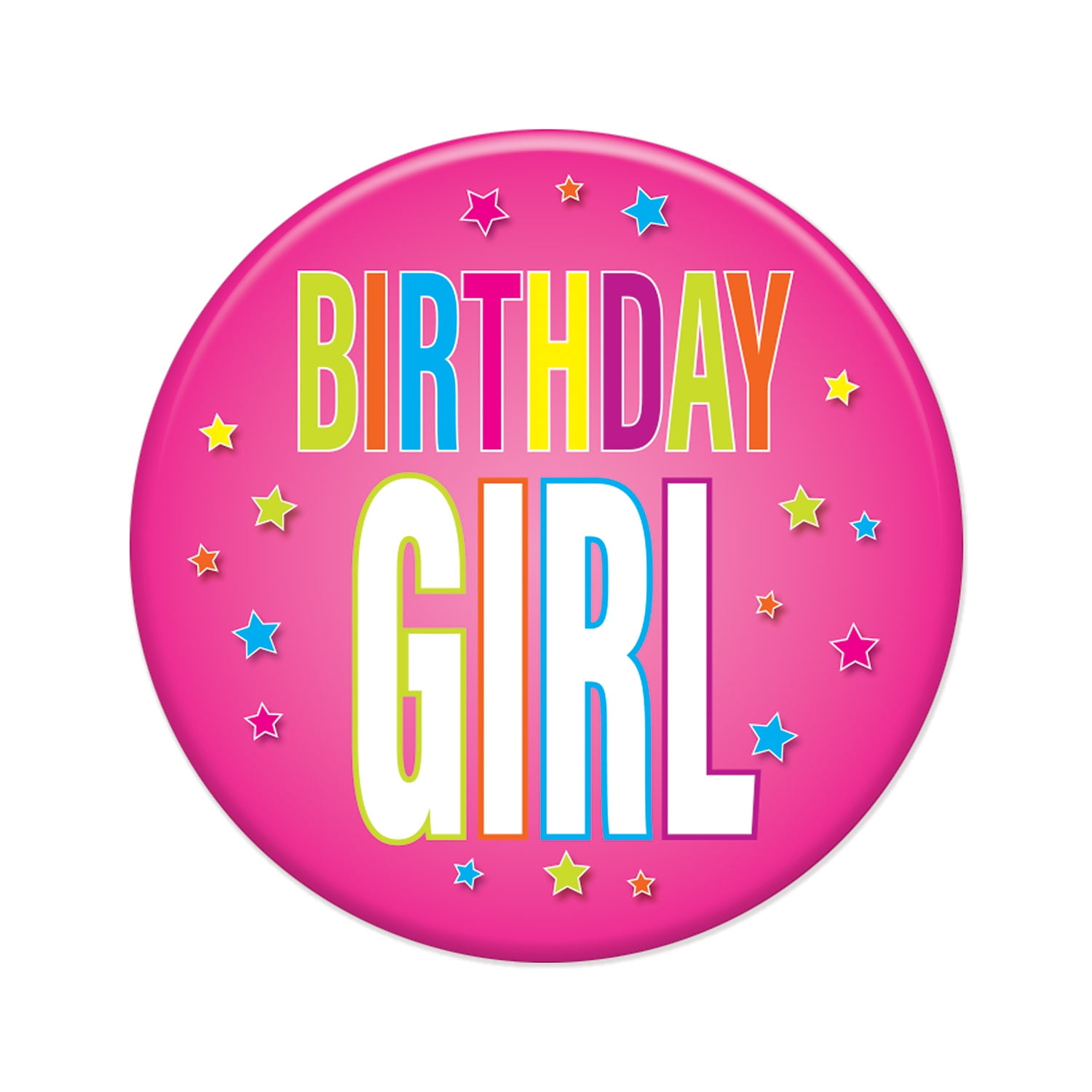 Beistle - Birthday Girl Button - 2" - Pack of 6 - Walmart.com