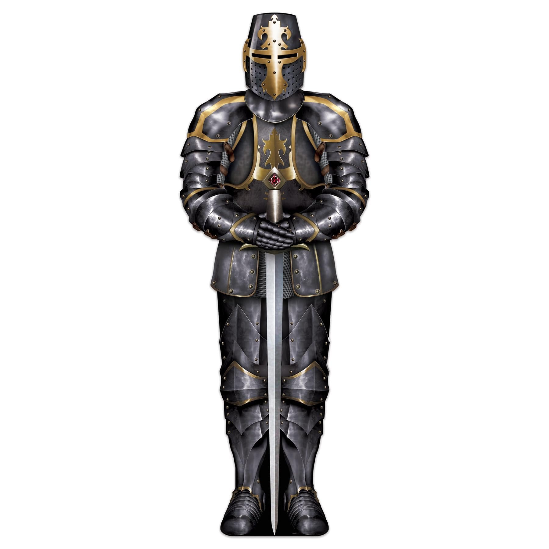Beistle Black Knight Stand-Up Life-Size Medieval Armor Display for ...