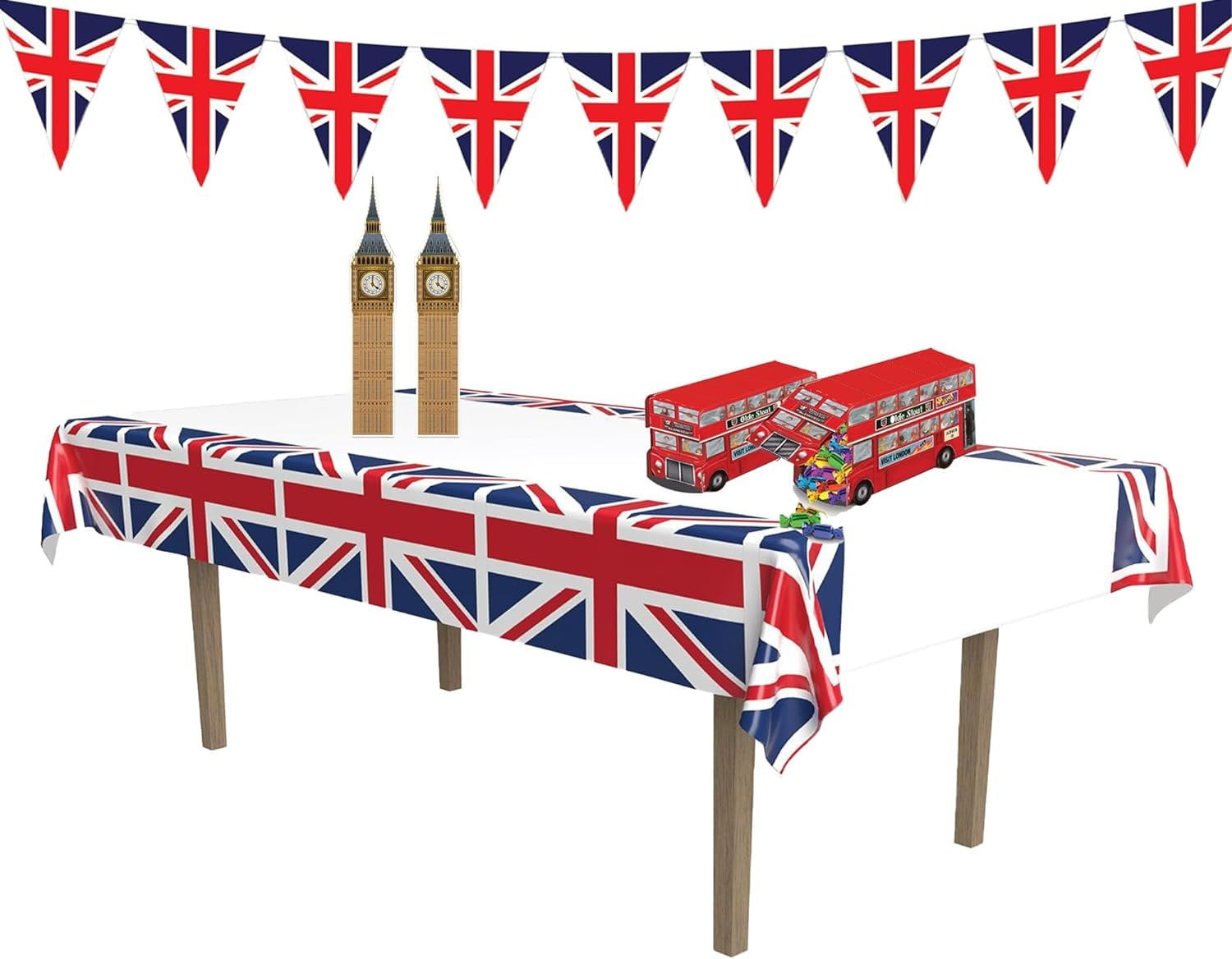 Beistle British Themed Party Decoration Kit - 2 Union Jack Table Covers ...
