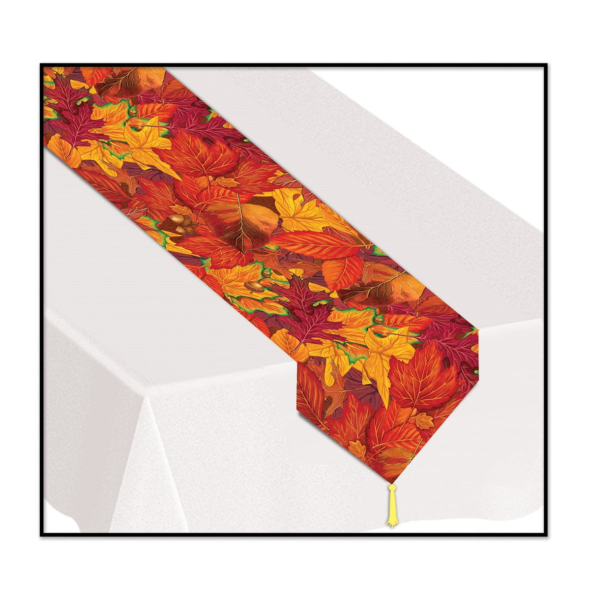 Beistle Club Pack of 12 Brown Fall Leaf Disposable Banquet Party Table ...