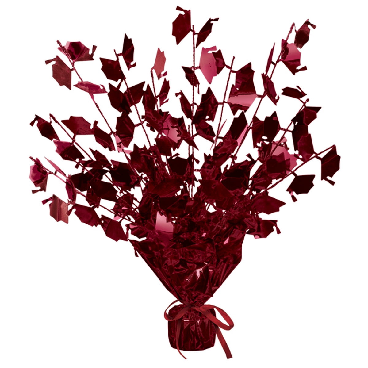 Beistle Club Pack of 12 Maroon Foil Spray Graduate Cap Gleam 'N Burst ...