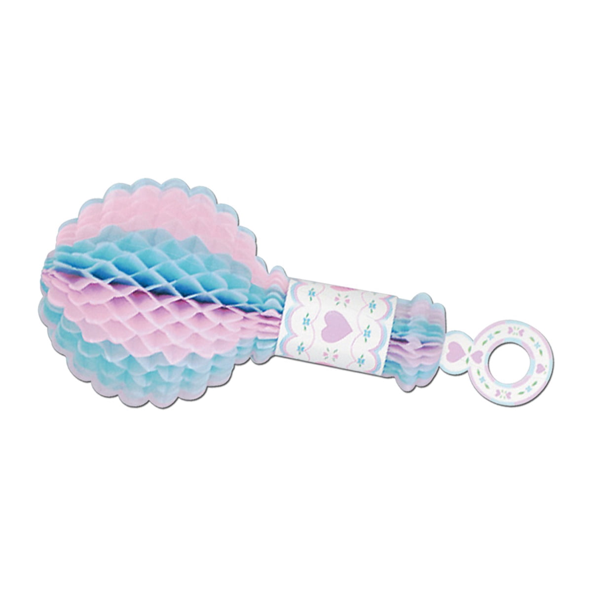 Beistle Club Pack of 12 Pink and Blue Tissue Rattle Party Decoration 17 ...