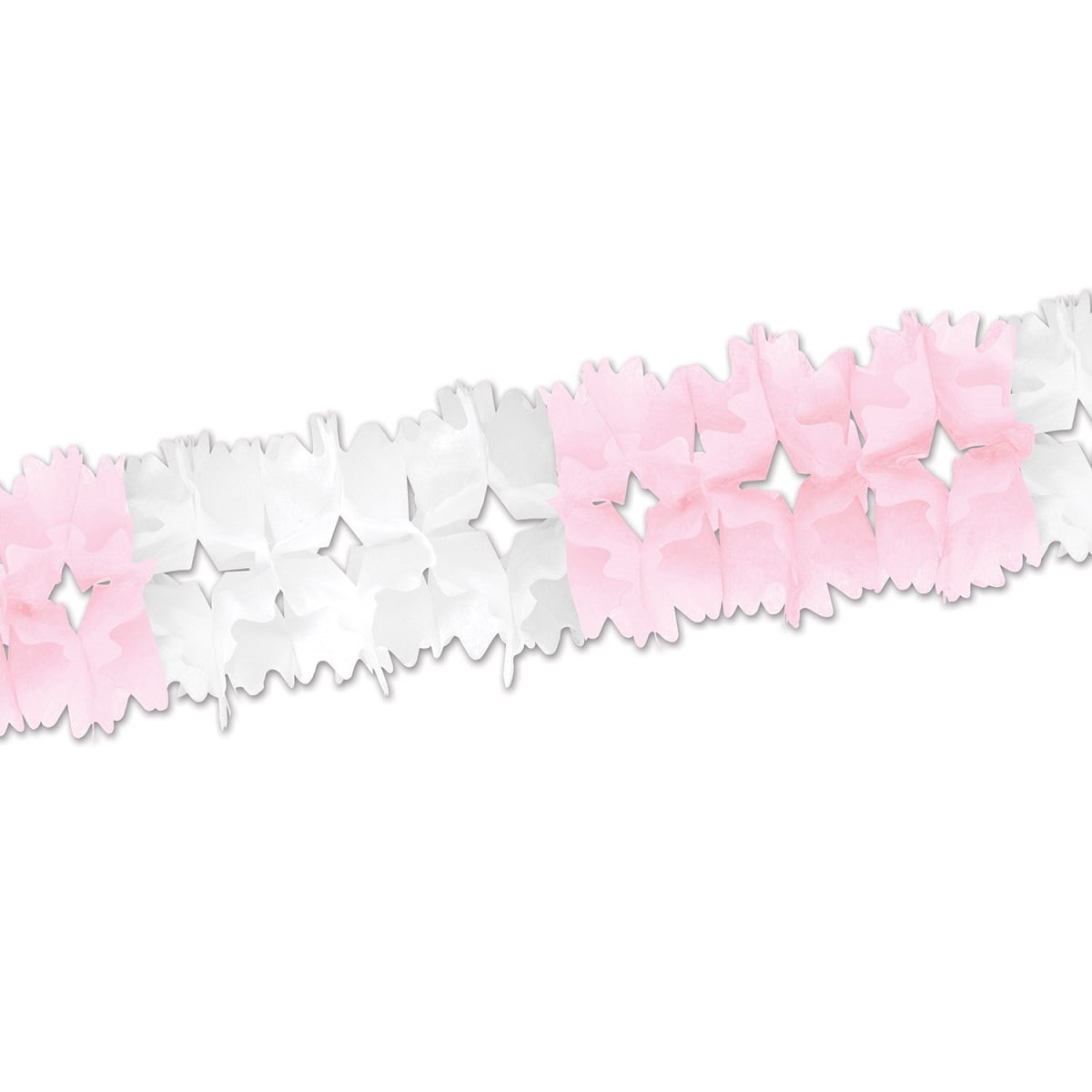 Beistle Club Pack of 12 Pretty Pink and White Festive Pageant Garland ...