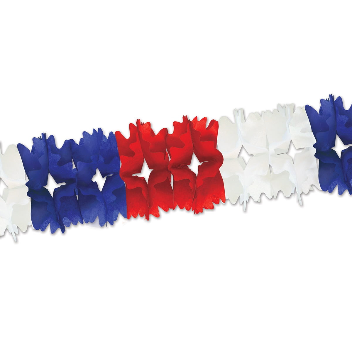 Beistle Club Pack of 12 Red, White and Blue Festive Pageant Garland ...