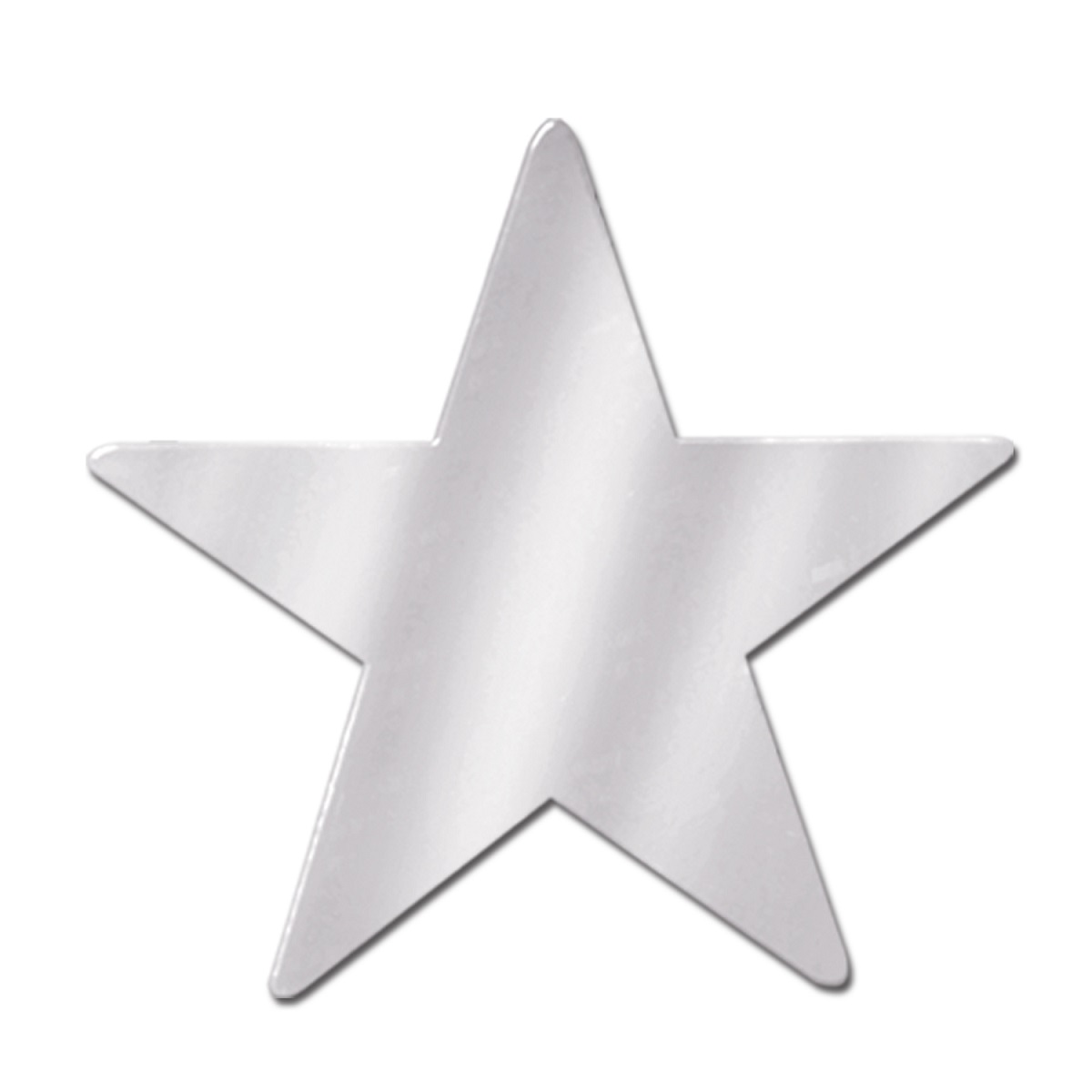Club Pack of 24 Starry Night Themed Silver Metallic Foil Star Cutout ...