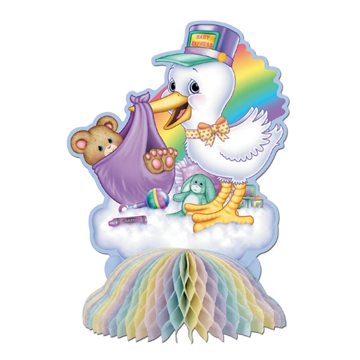 Beistle Club Pack of 24 Vibrantly Colored Stork Baby Express Party ...