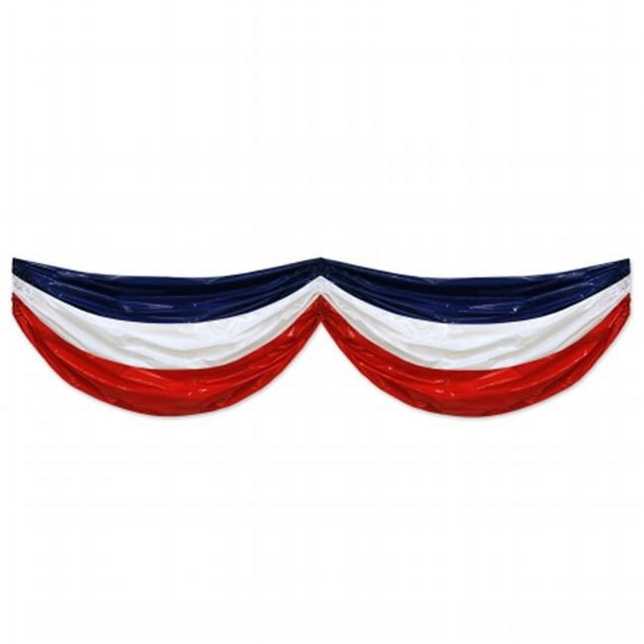 Beistle Patriotic Plastic Bunting - Red, White & Blue, Indoor/Outdoor ...