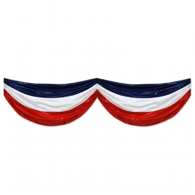 Beistle Company Patriotic Plastic Bunting - Red- White & Blue - Walmart.com