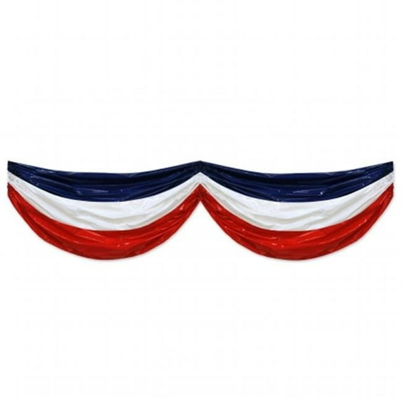 Beistle Company Patriotic Plastic Bunting - Red- White & Blue - Walmart.com