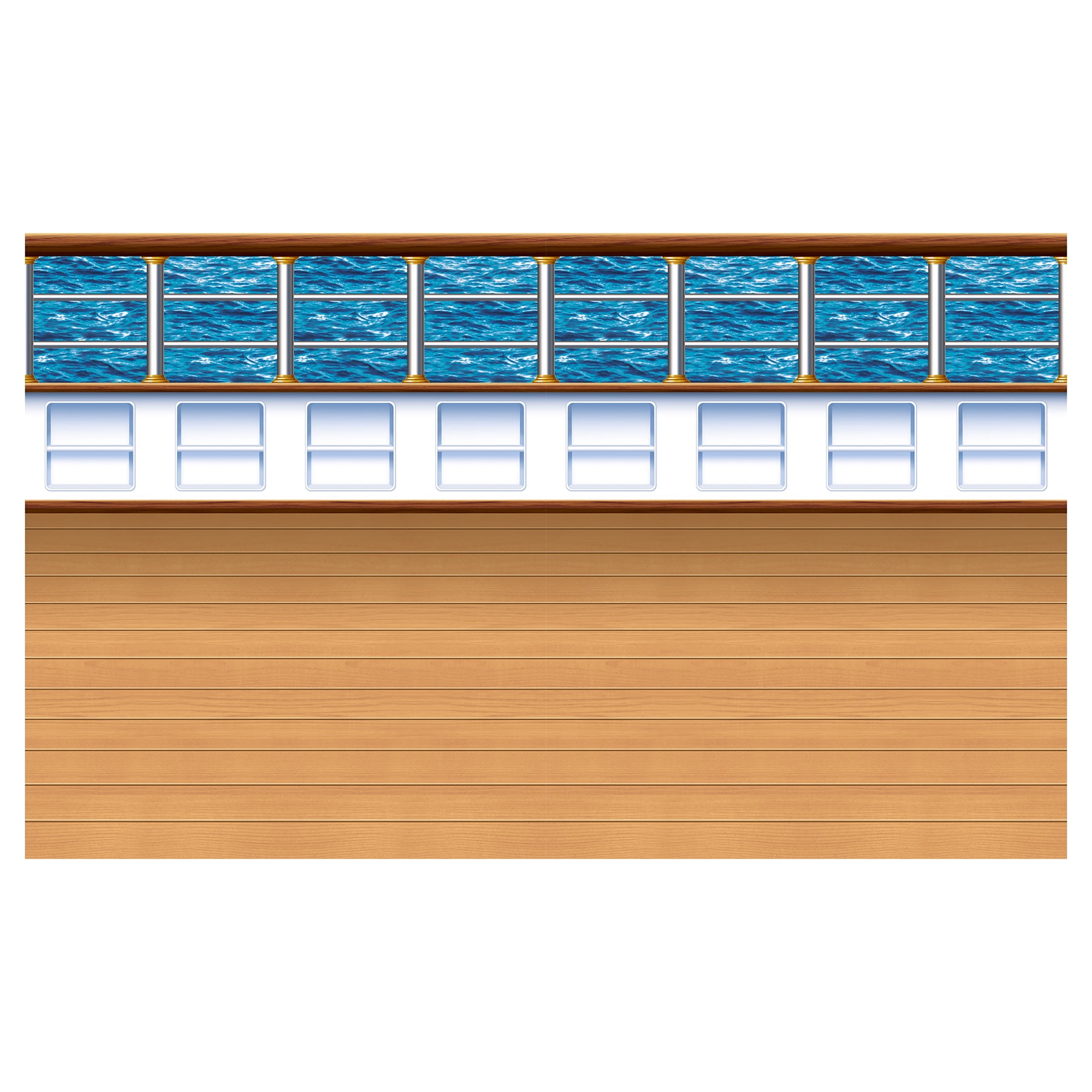 Beistle - Cruise Ship Deck Backdrop - 4' x 30' - Pack of 6 - Walmart.com