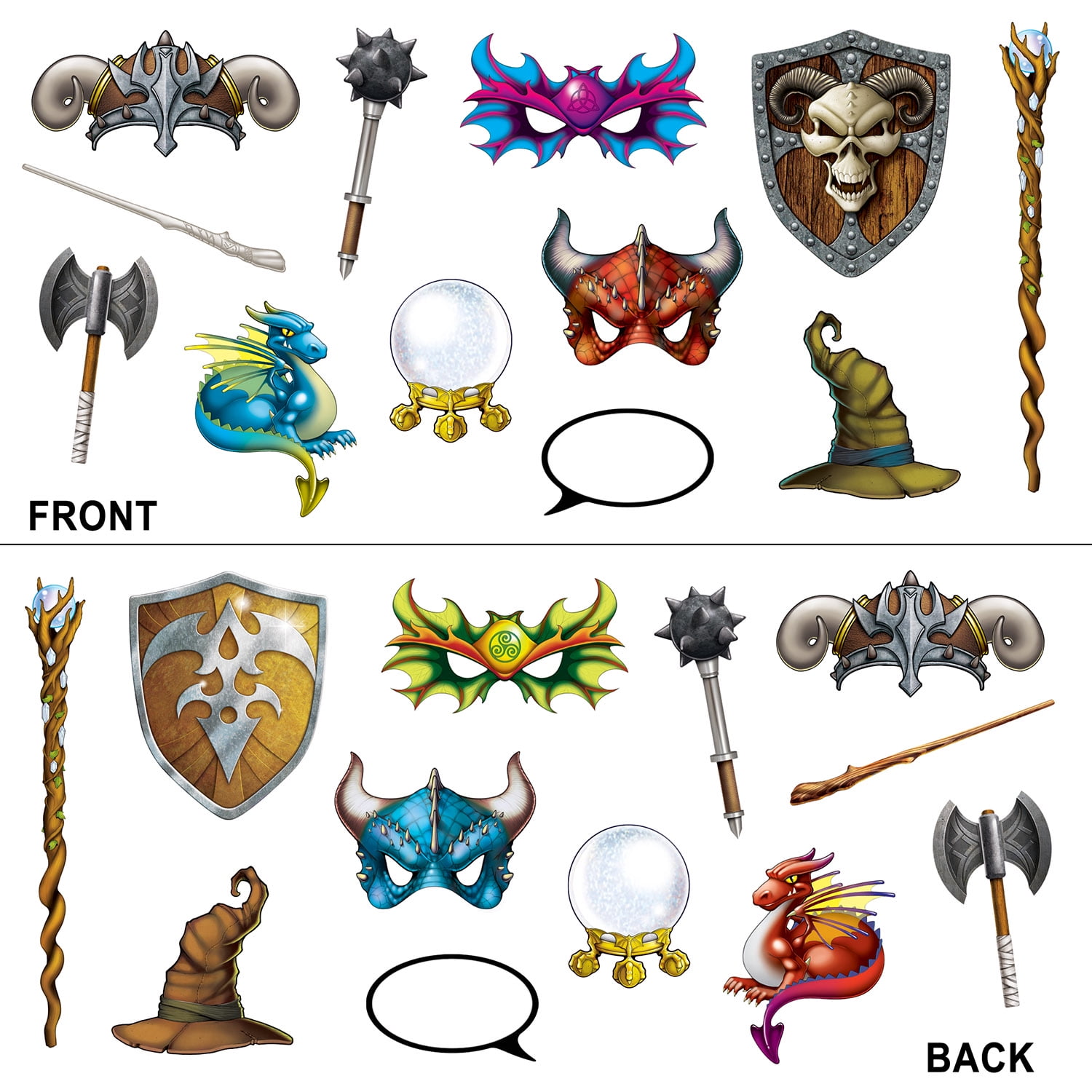 Beistle - Fantasy Photo Fun Signs - 7"-19¾" - Pack of 12 - Walmart.com