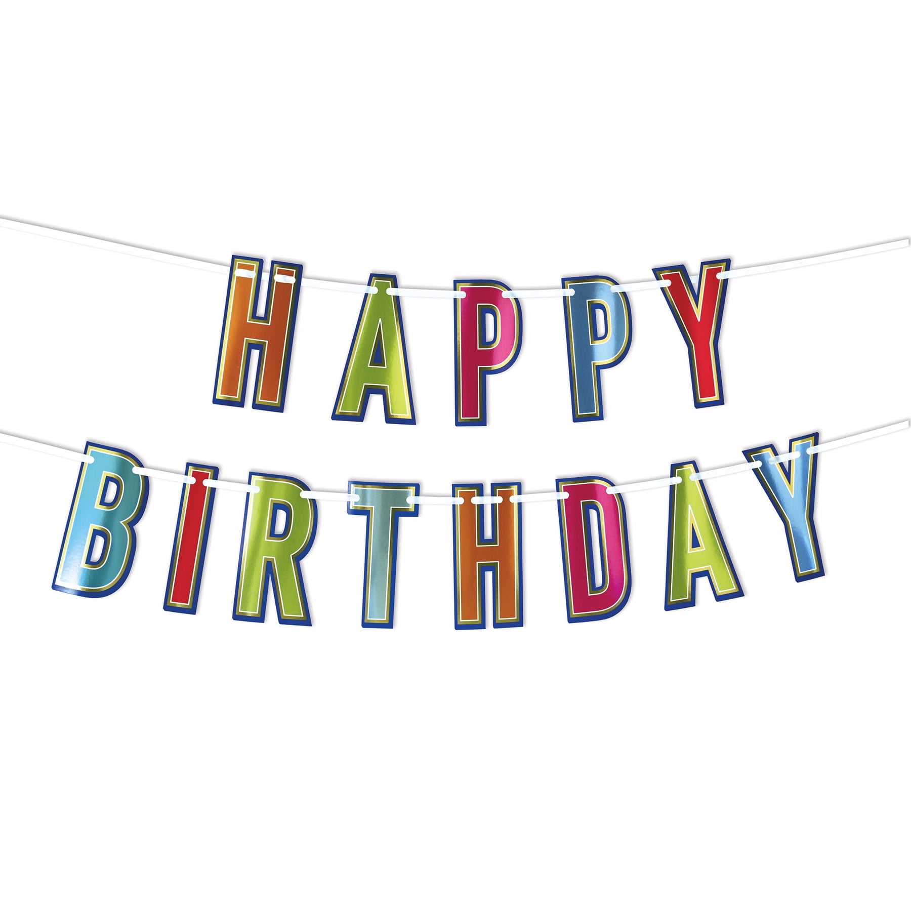 Beistle - Foil Happy Birthday Streamer - 6" x 6' - Pack of 12 - Walmart.com