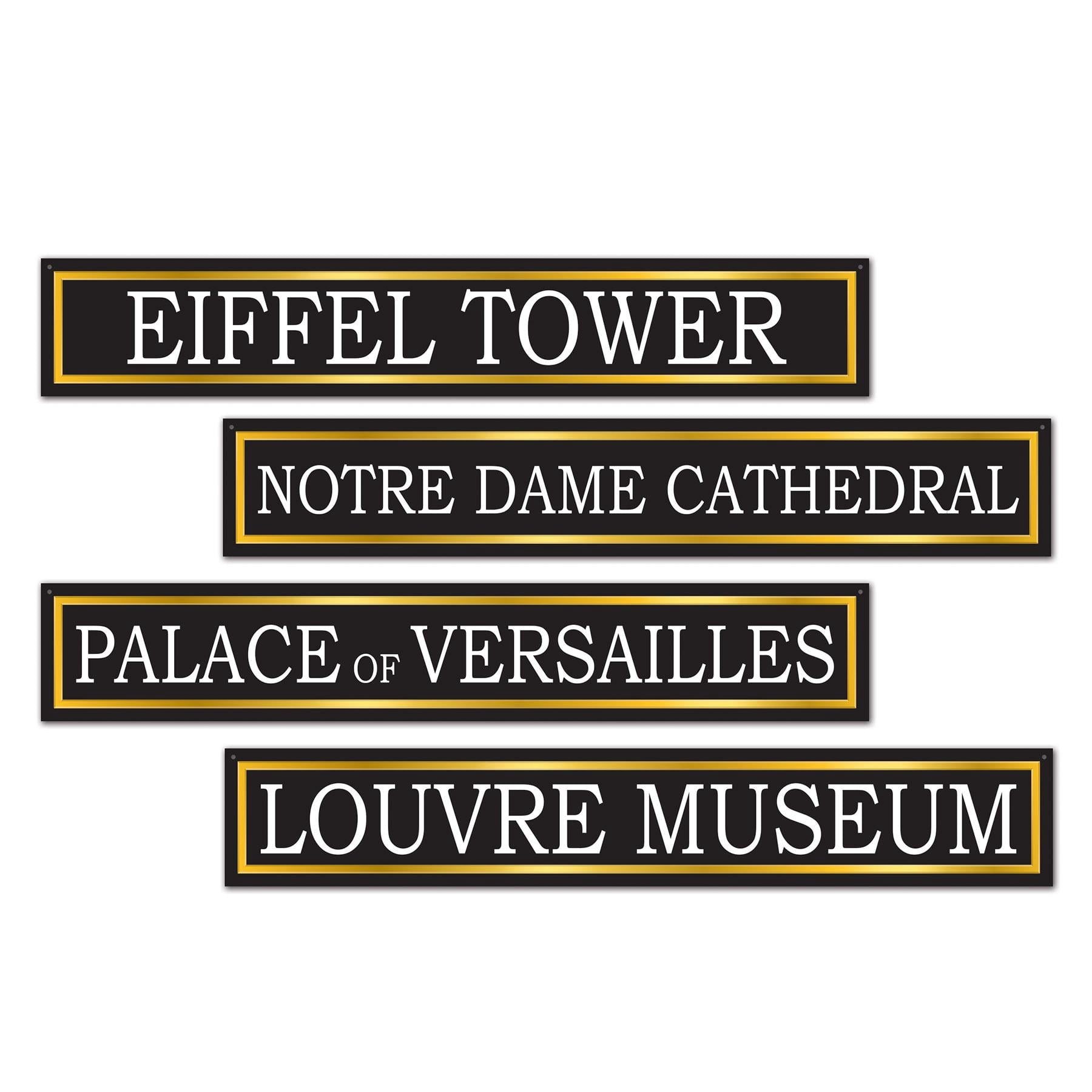 48 Pack Beistle French Street Party Sign Cutouts - Walmart.com