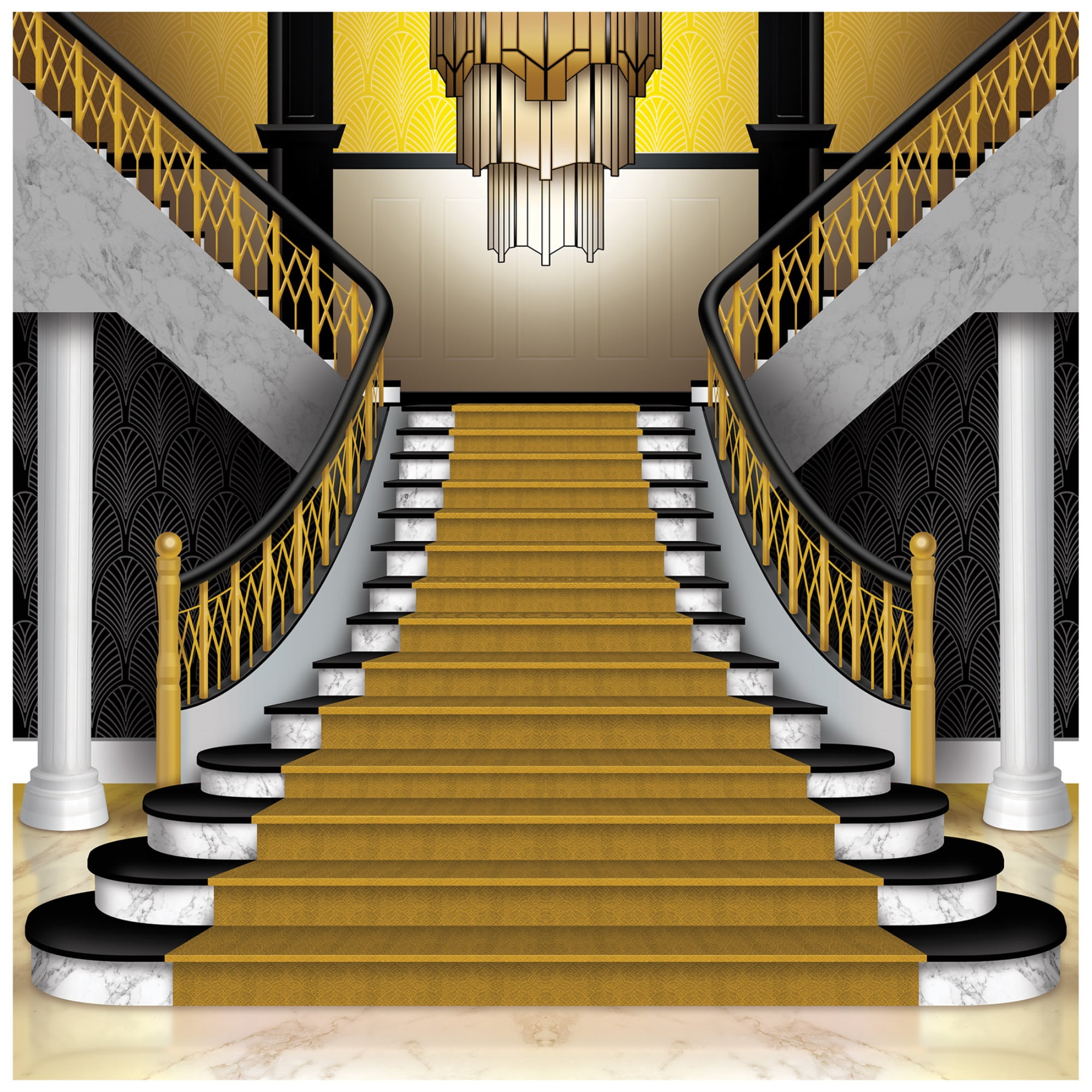 Beistle Great 20's Grand Staircase Photo Prop Decoration - 7' - Gold ...