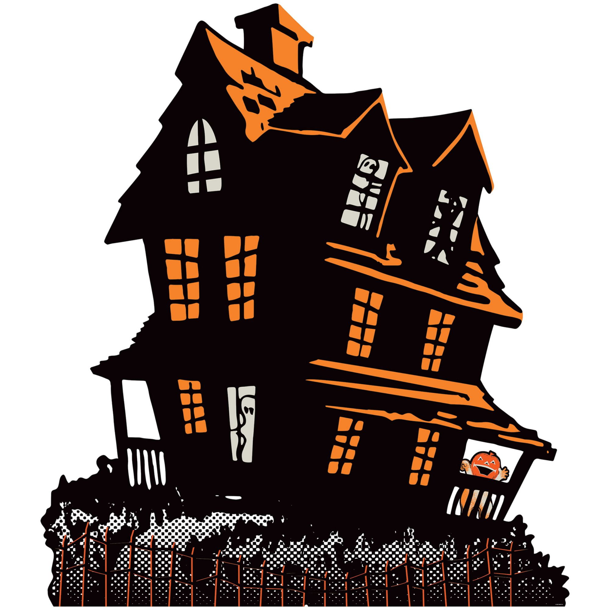 Beistle Haunted House Stand Up Halloween Decoration - 51" - Black and ...