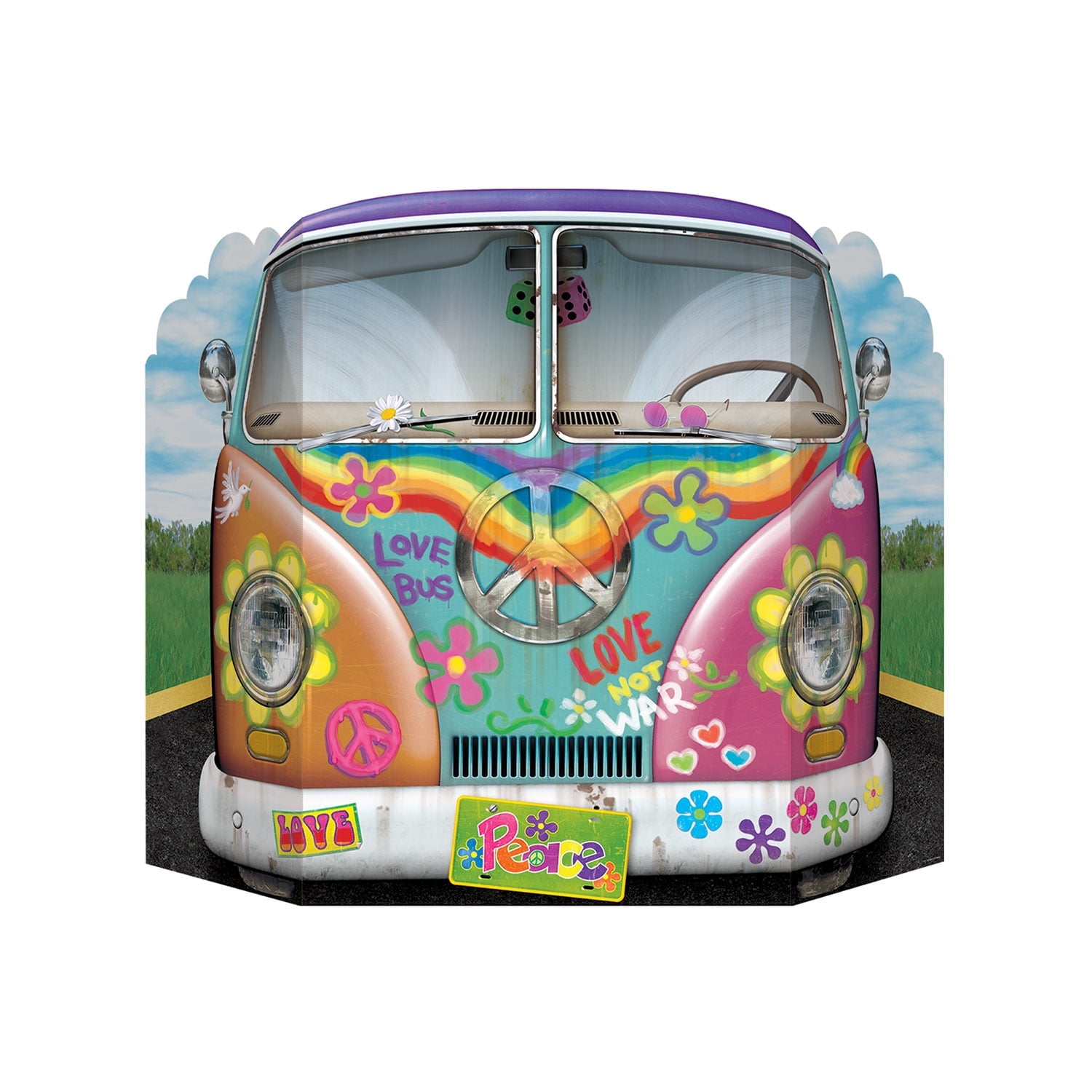 Beistle - Hippie Bus Photo Prop - 3' 1" x 25" - Pack of 6 - Walmart.com