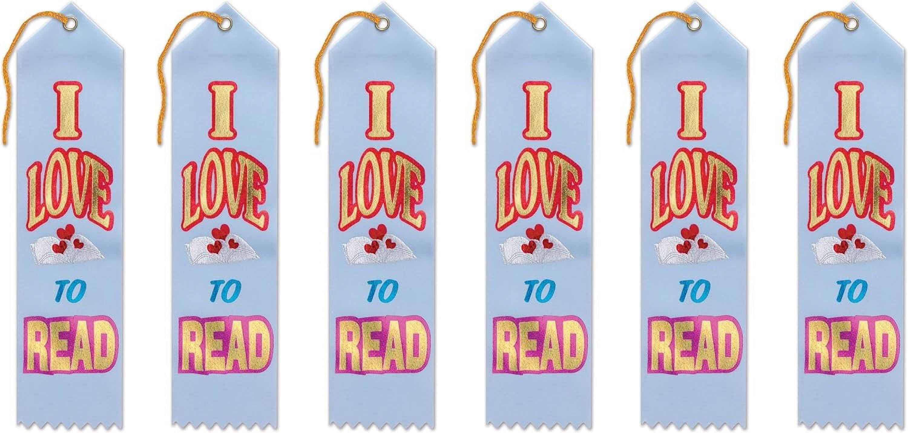 Beistle I Love to Read Award Ribbons, 2 by 8-Inch, 6-Pack - Walmart.com