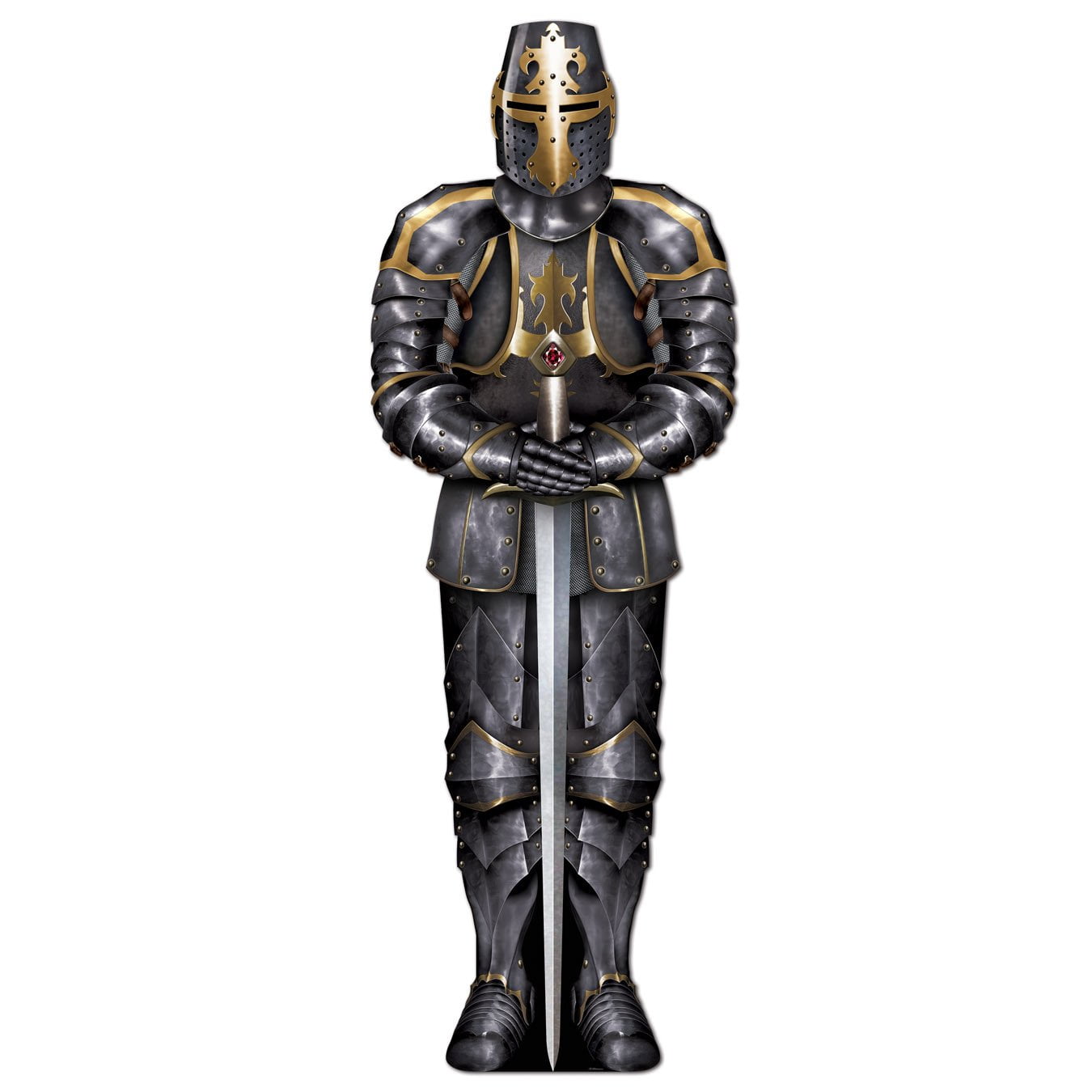 Beistle Jointed Paper Suit of Armor Knight Cut Out Medieval Theme Party ...
