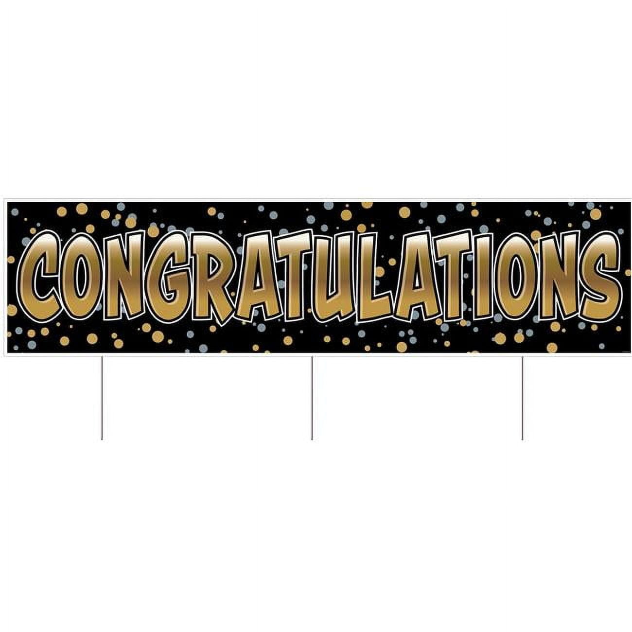 Beistle Jumbo Congratulations Plastic Yard Sign - Walmart.com