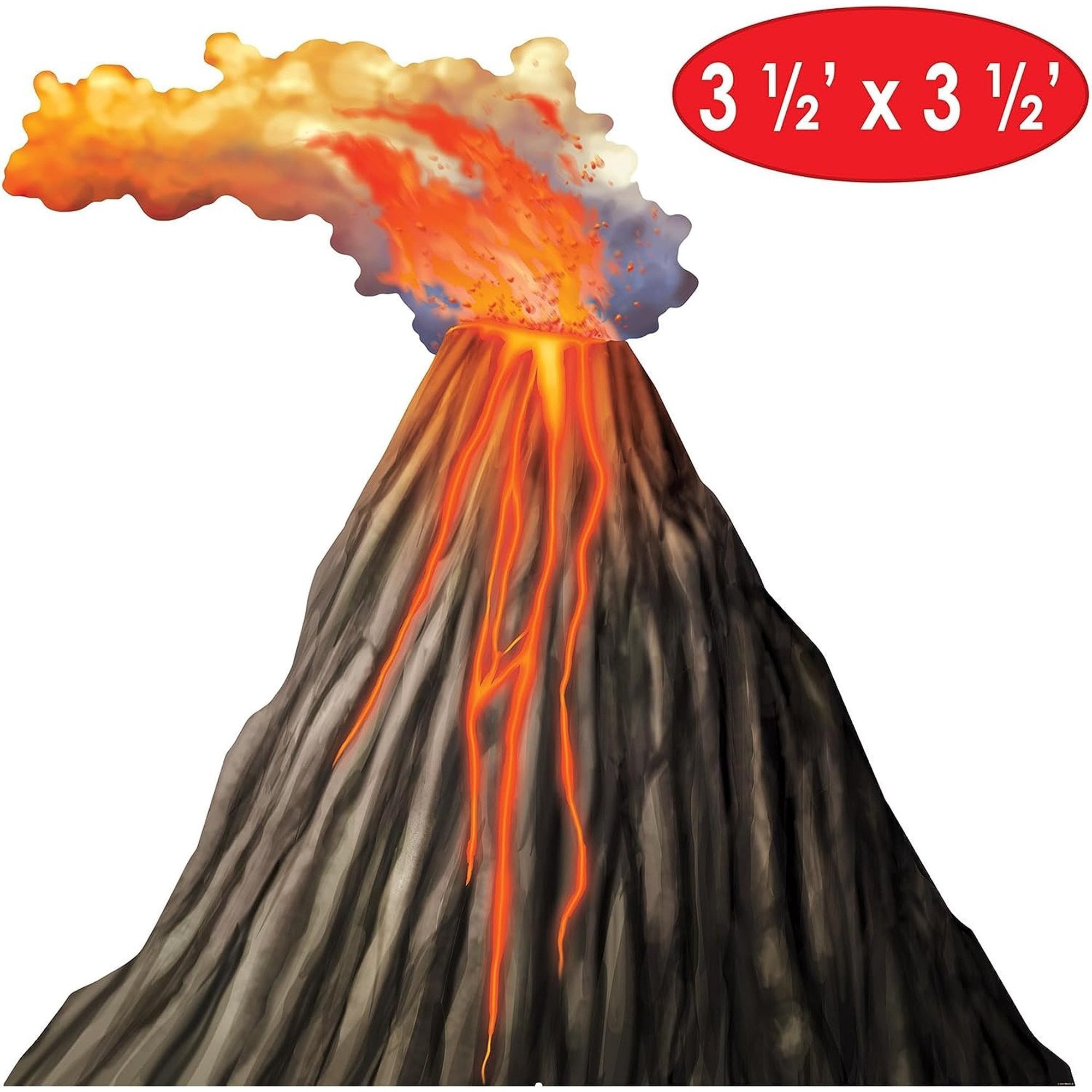 Beistle Large 3.5' Corrugated Cardboard Luau Theme Volcano Stand-Up for ...