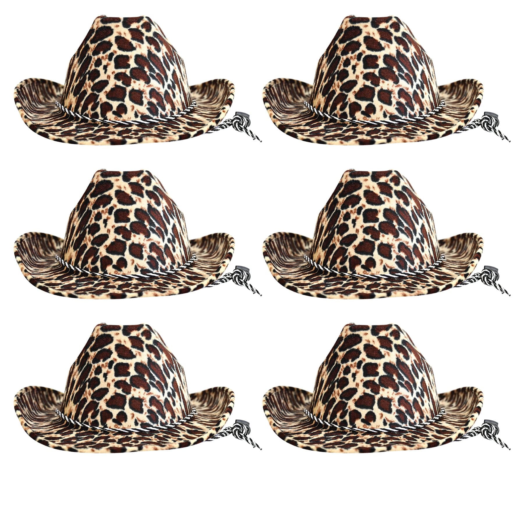 Beistle Leopard Print CORNET Cowboy Hats, 6 Pack - One Size Fits Most ...