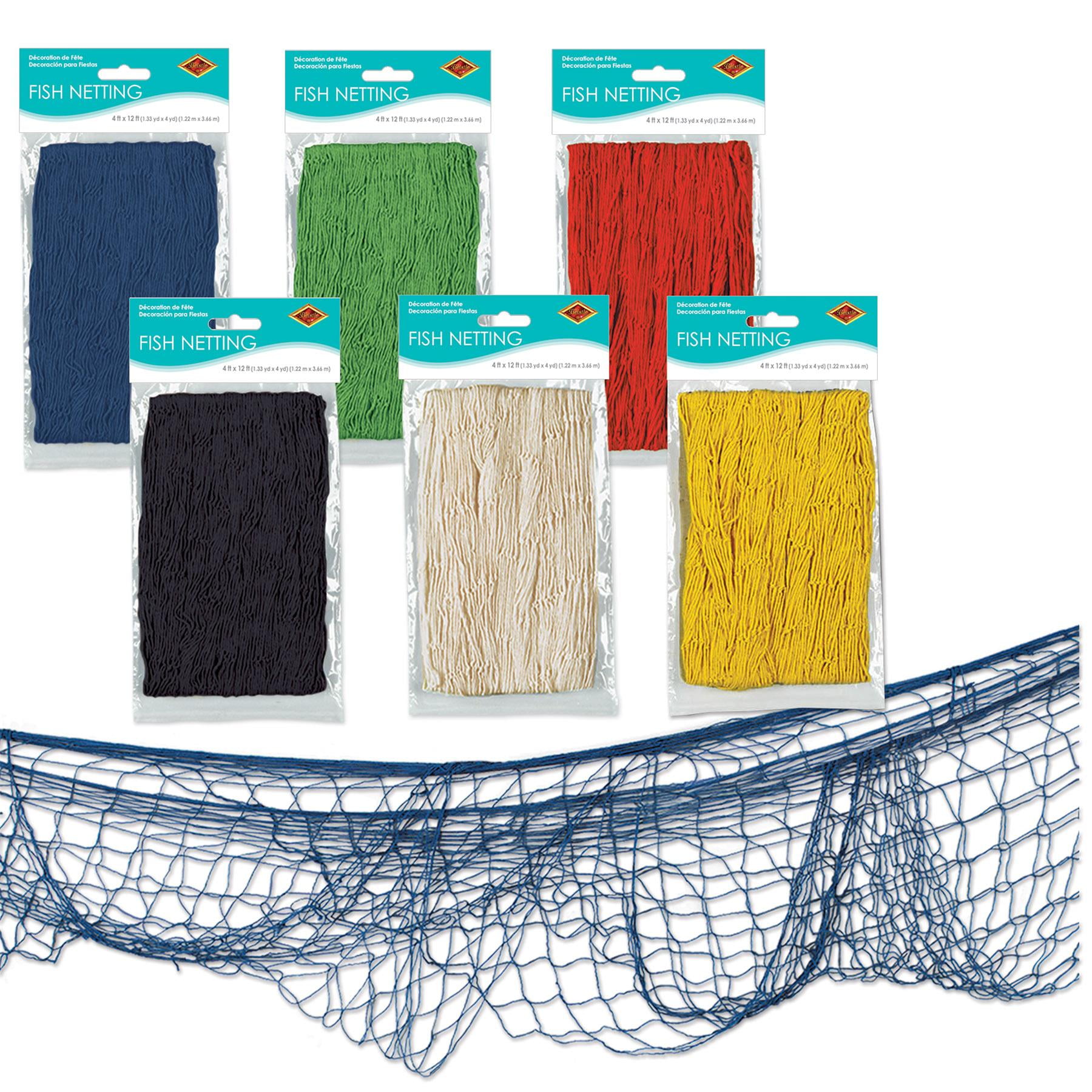 12 Pack Beistle Luau Party Fish Netting, Asst colors - Walmart.com
