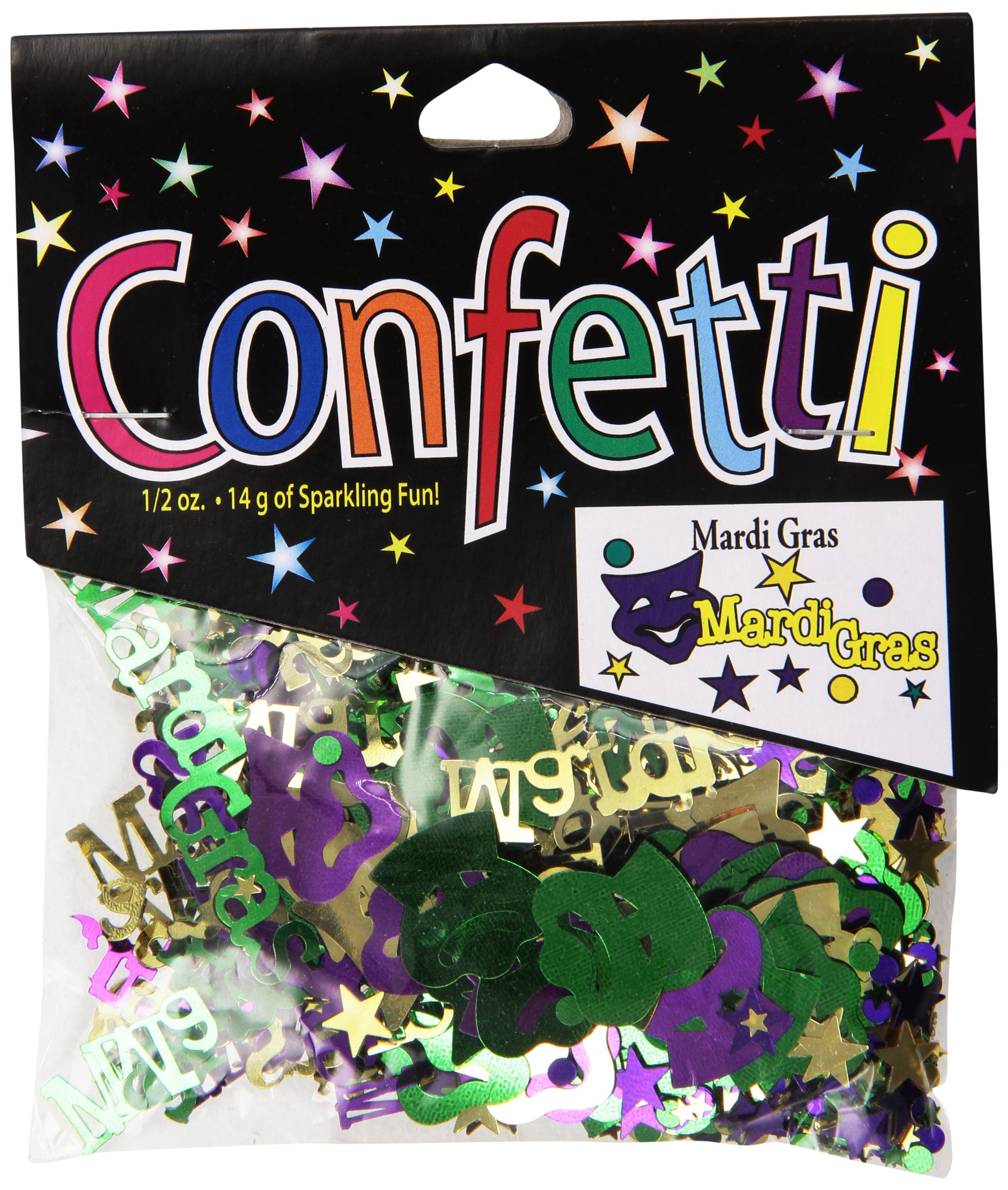 Beistle Mardi Gras Confetti, gold/green/purple (CN084) - Walmart.com