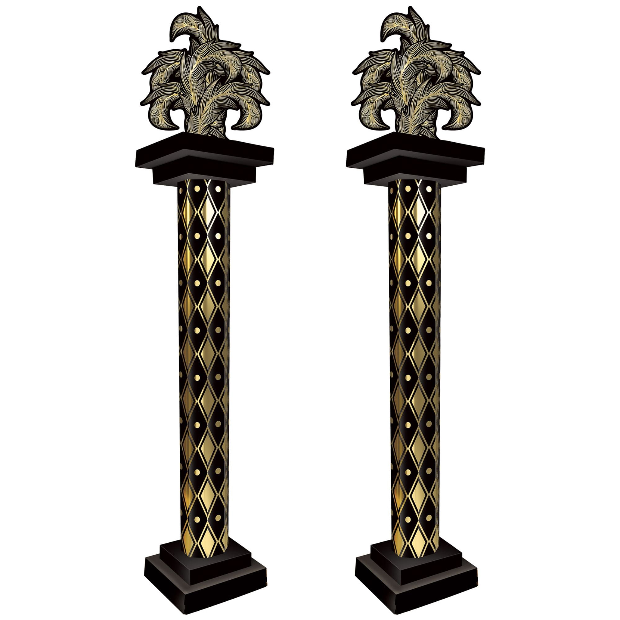 Beistle Masquerade Foil 3D Tall Column Props - 7.5' - Set of 2 ...