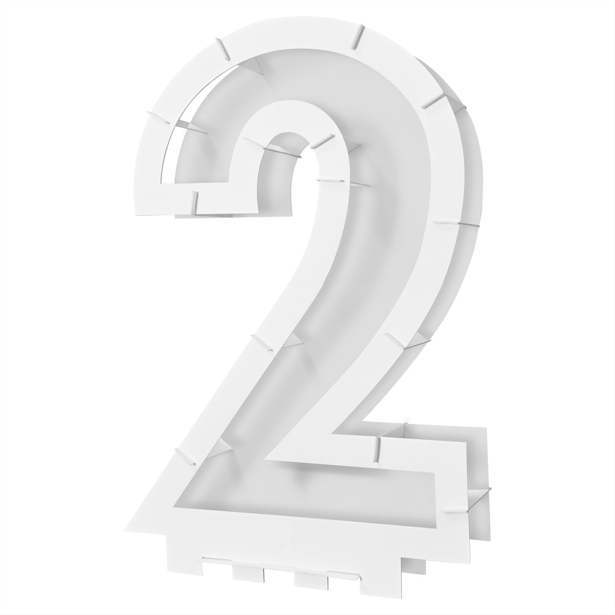 Beistle Mosaic Number 2 Balloon Frame - White - 32" - Set of 4 ...