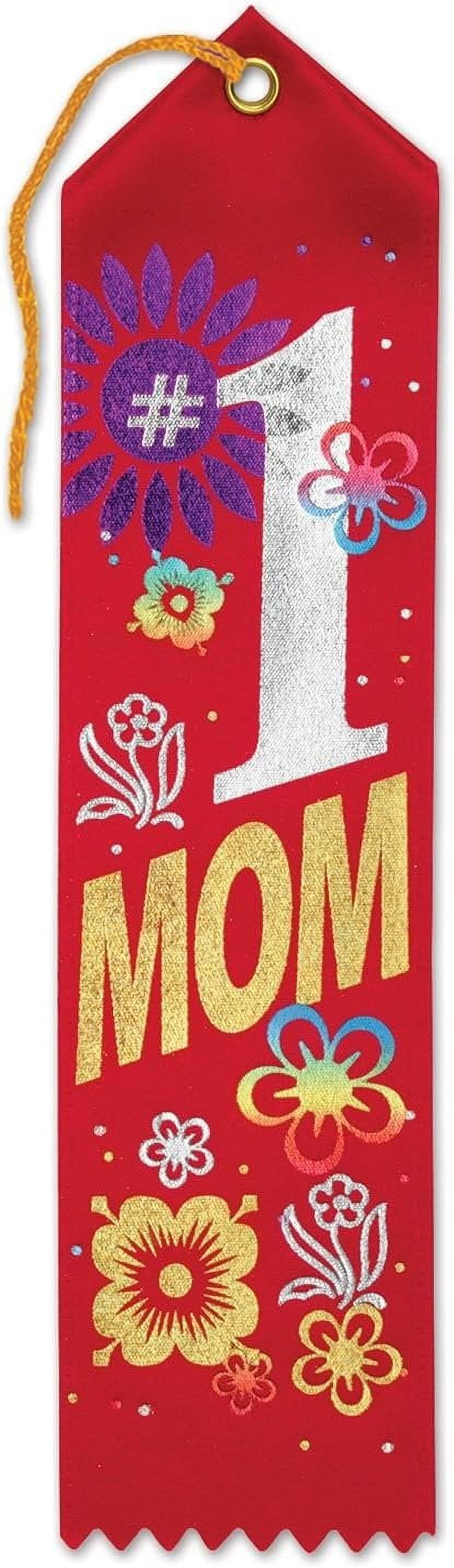 Beistle No.1 Mom Award Ribbons, 2 by 8-Inch, 6-Pack - Walmart.com