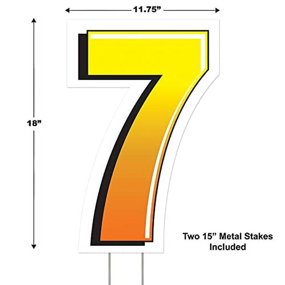 Beistle Number 7 Yard Sign with Metal Stakes - Walmart.com
