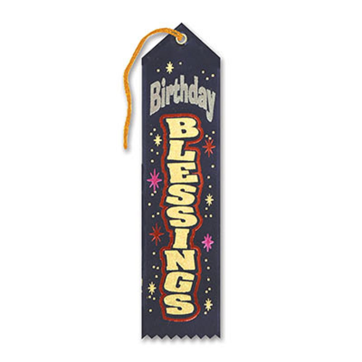 Pack of 6 Black "Navy Birthday Blessings Award" Decorative Award Ribbon ...