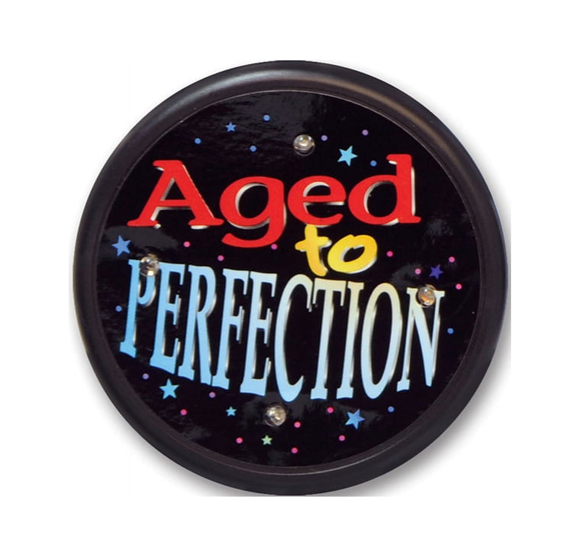 Beistle Pack of 6 Black and Red "Aged to Perfection" Flashing Birthday ...