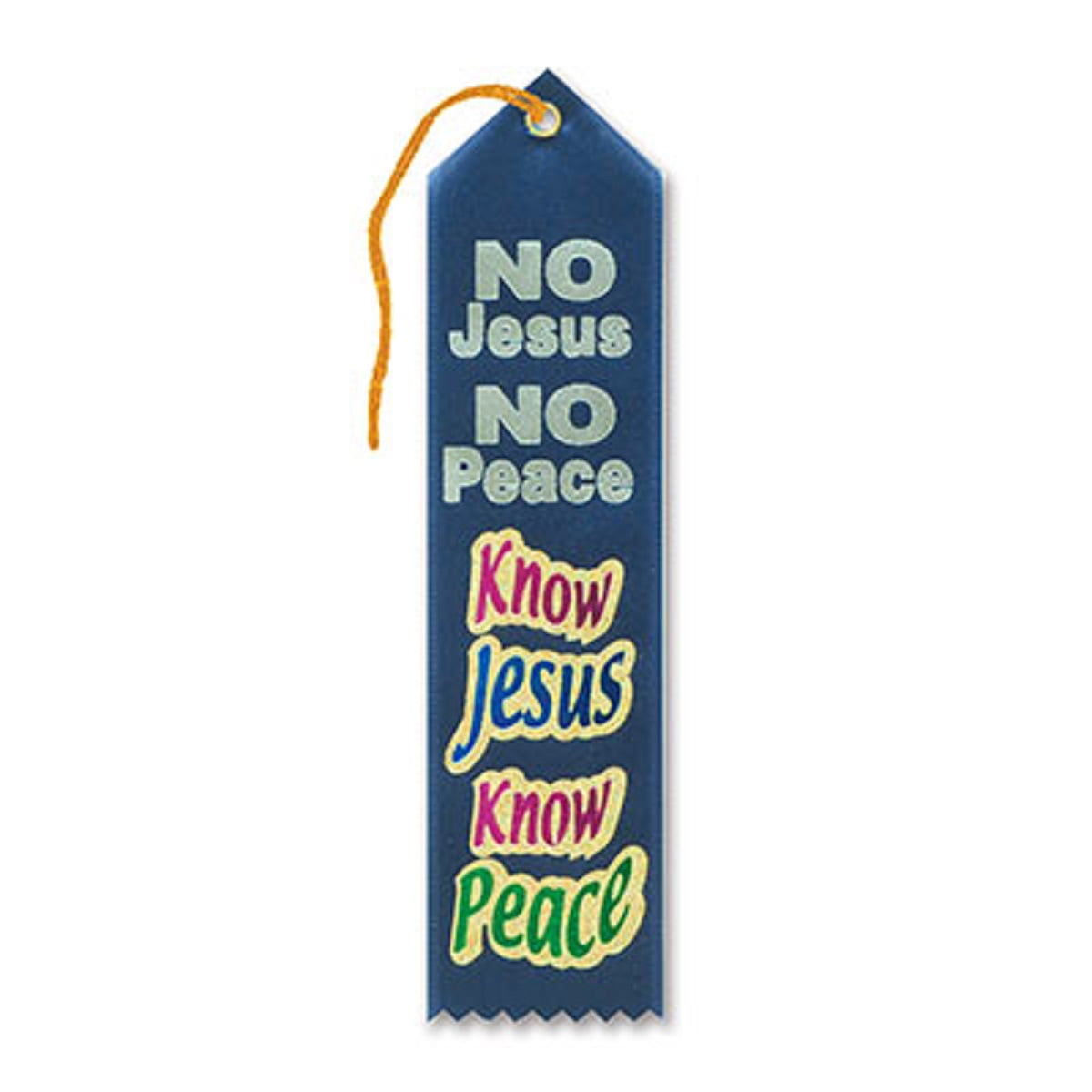 Beistle Pack of 6 Blue "Know Jesus Know Peace Award" Decorative Award ...