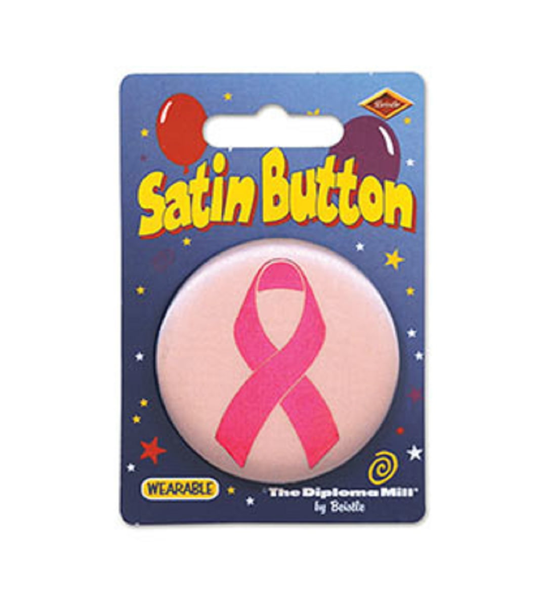 Beistle Pack of 6 Breast Cancer Awareness Themed "Pink Ribbon" Satin ...