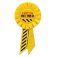 Beistle Pack of 6 Golden Yellow "Caution: Retired" Retirement Party ...