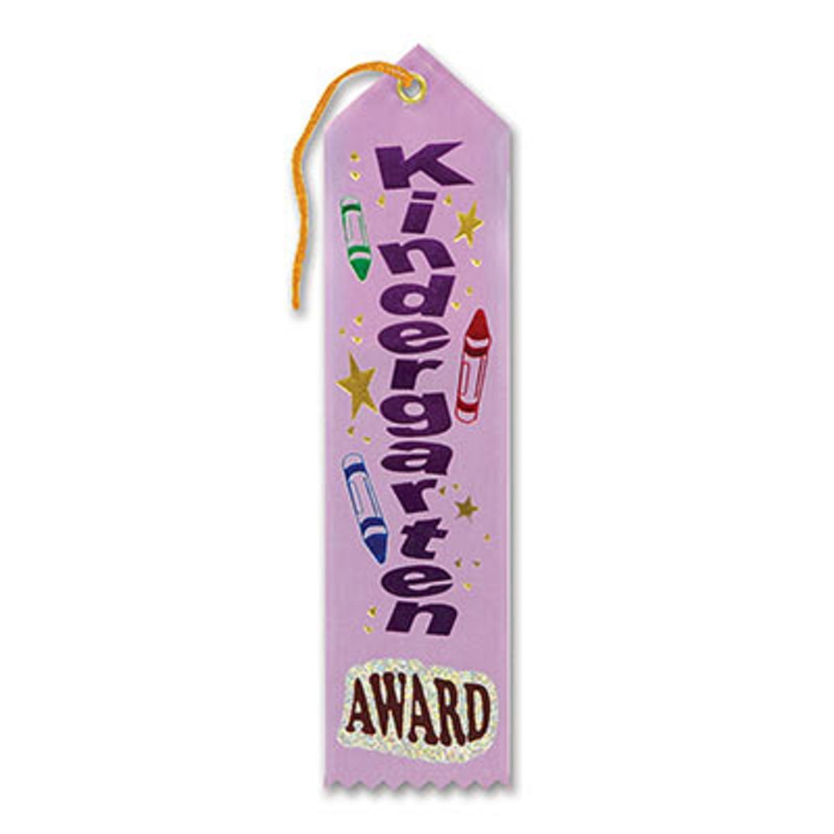 Pack of 6 Light Purple "Kindergarten Award" School Award Ribbon ...