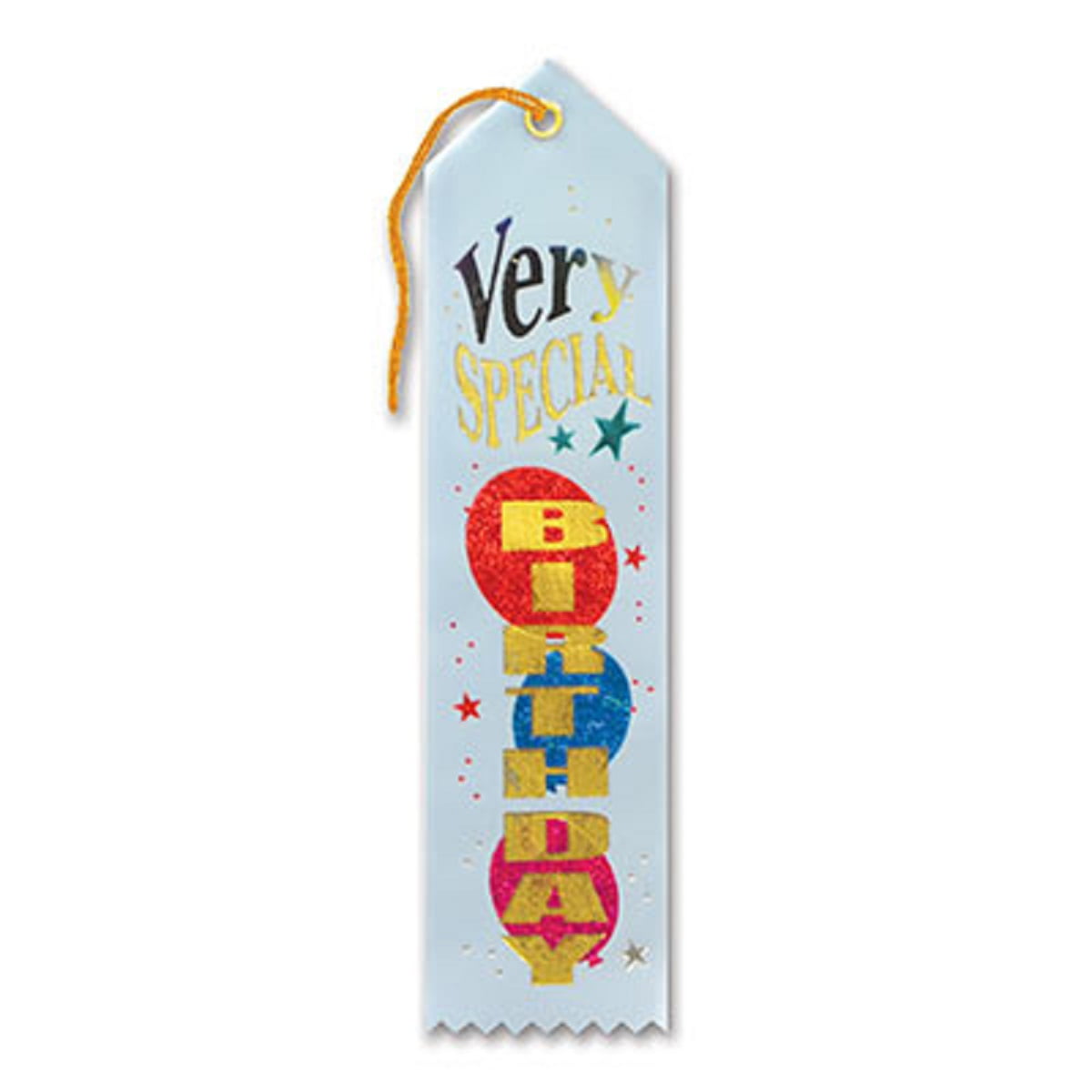 Pack of 6 Sky Blue "Very Special Birthday Award" School Award Ribbon ...