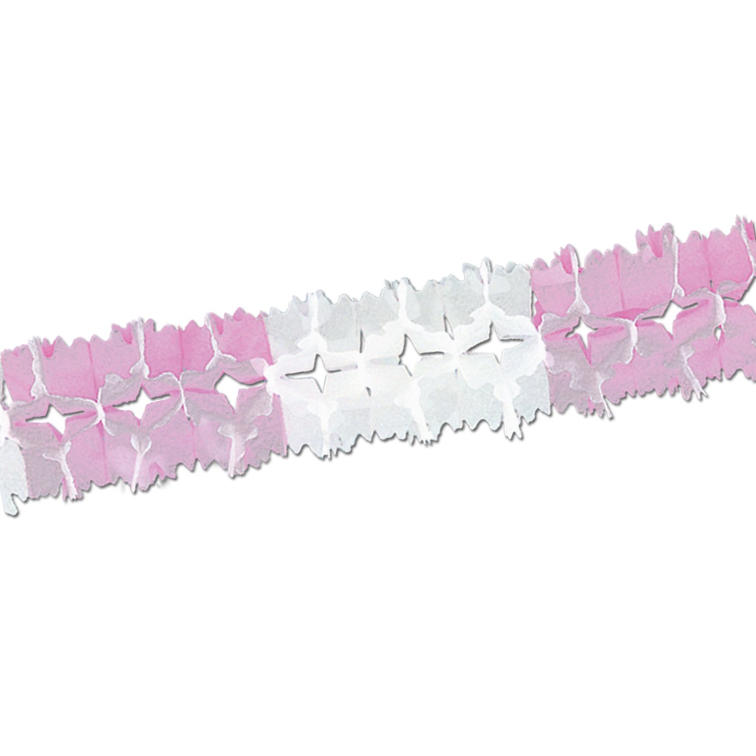 Beistle Company 55180-PW Pageant Garland - Pink & White - Walmart.com