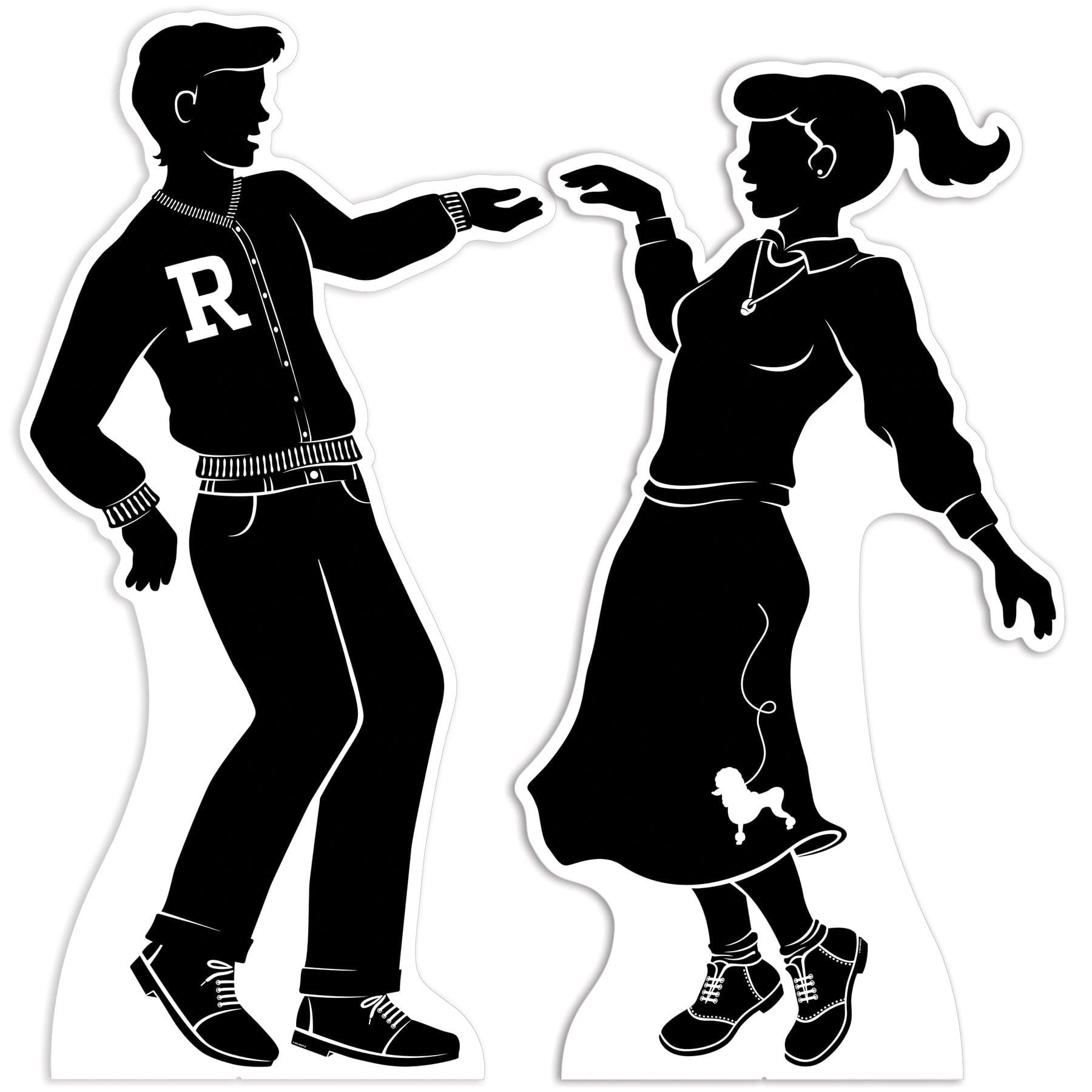 Beistle 50s Dancing Silhouette Stand-Ups Cutout - Pack of 12 - Walmart.com