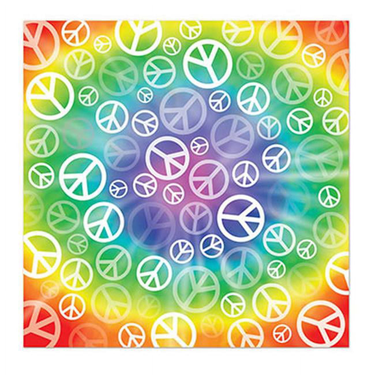 Beistle Peace Sign Bandana, 22" x 22" - Walmart.com