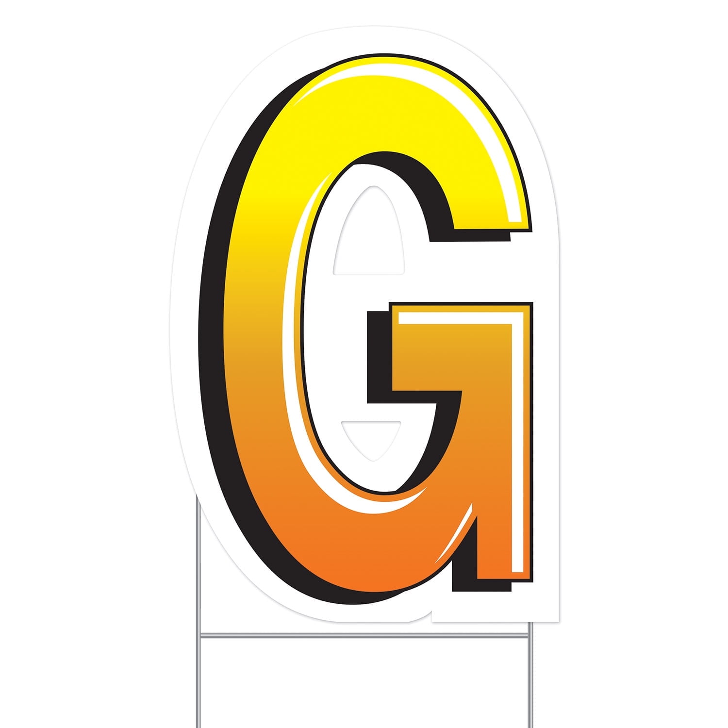 Beistle - Plastic "G" Yard Sign - 18" - Pack of 3 - Walmart.com