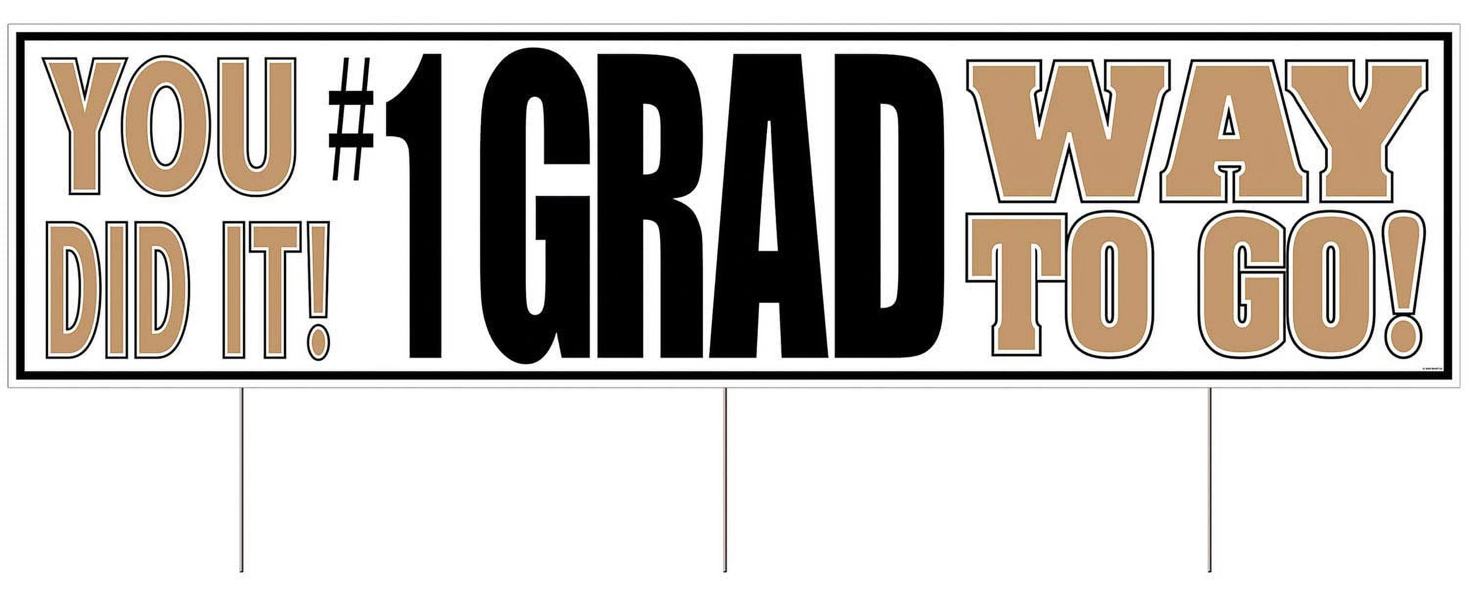 Beistle Plastic Graduation Jumbo Yard Sign - 1 Pc - Walmart.com