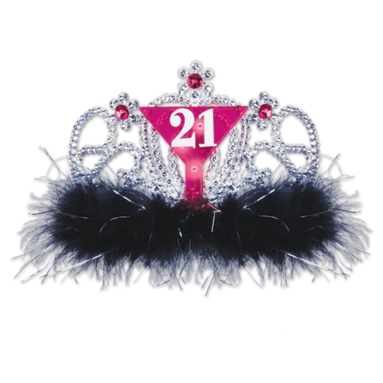 Beistle - Plastic Light-Up "21" Tiara - Pack of 6 - Walmart.com